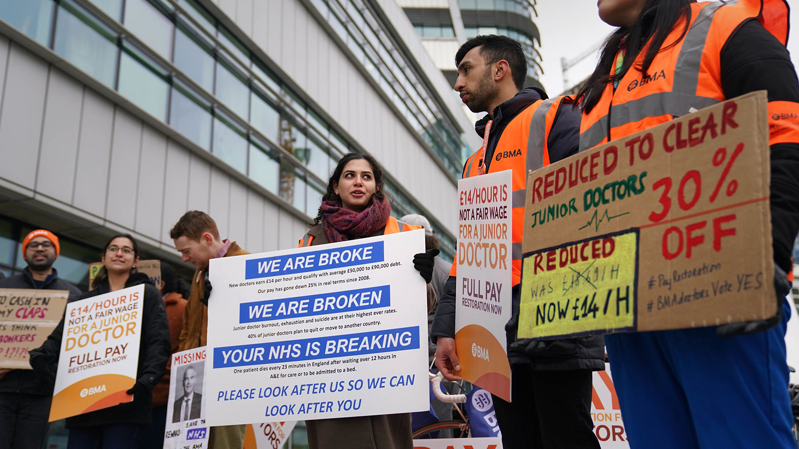 Mass walkouts as teachers, junior doctors and Tube drivers strike ...