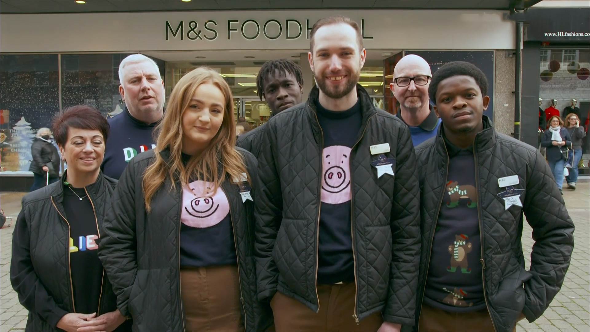 The M&S workers set their sights on this year's Christmas number 1 ...