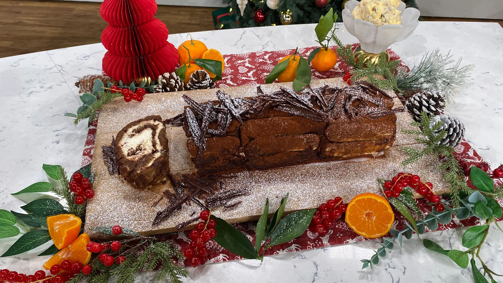 John Torode’s tiramisu roulade and mince pie ice cream | This Morning