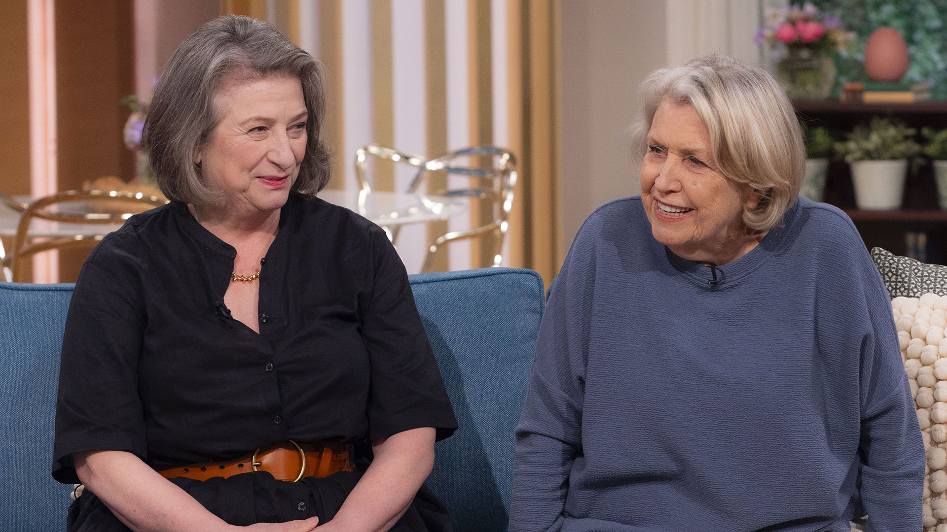 The late Queen's iconic look brought onto stage with Anne Reid and ...