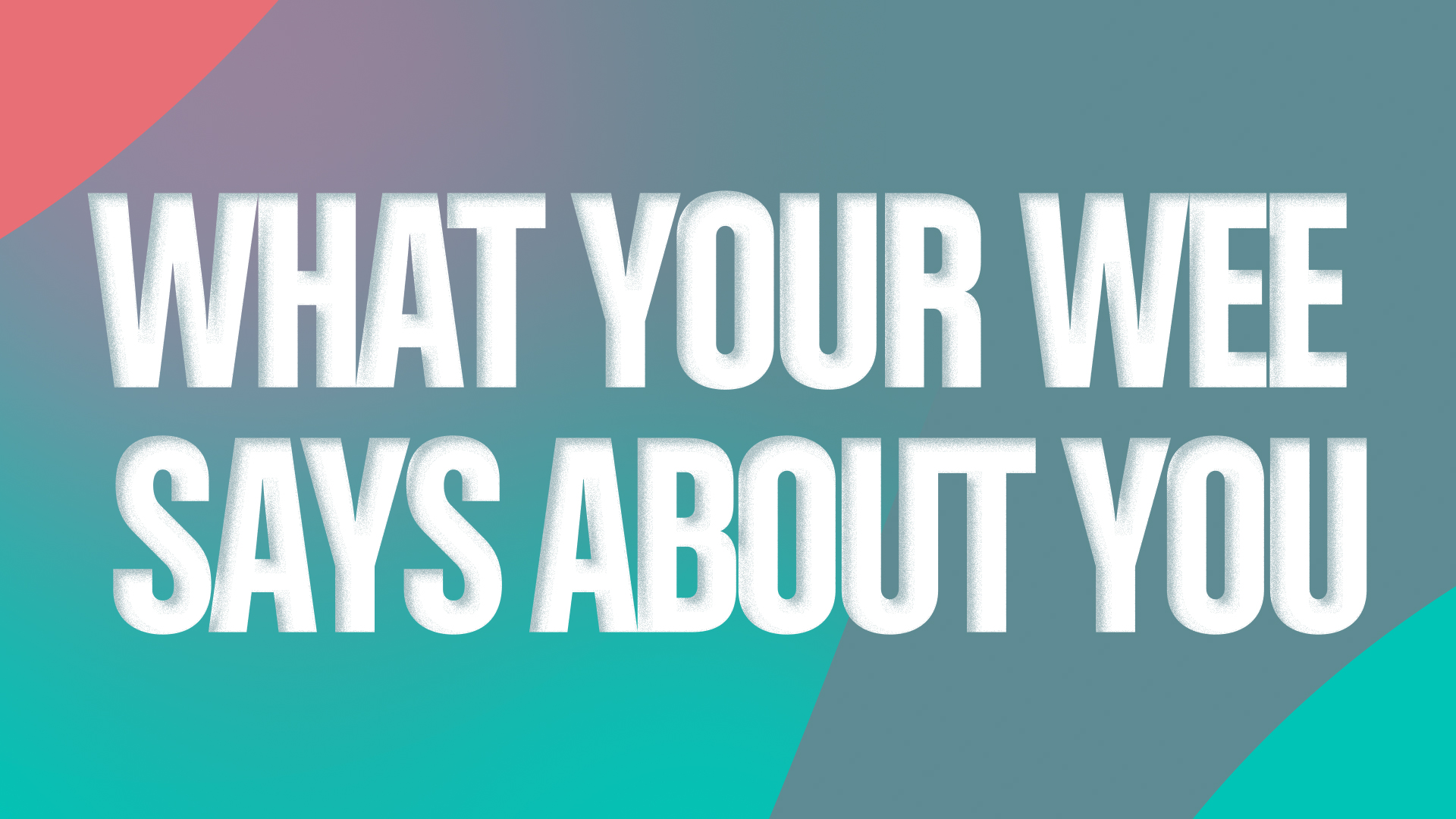 What does the colour of your wee say about you? | This Morning