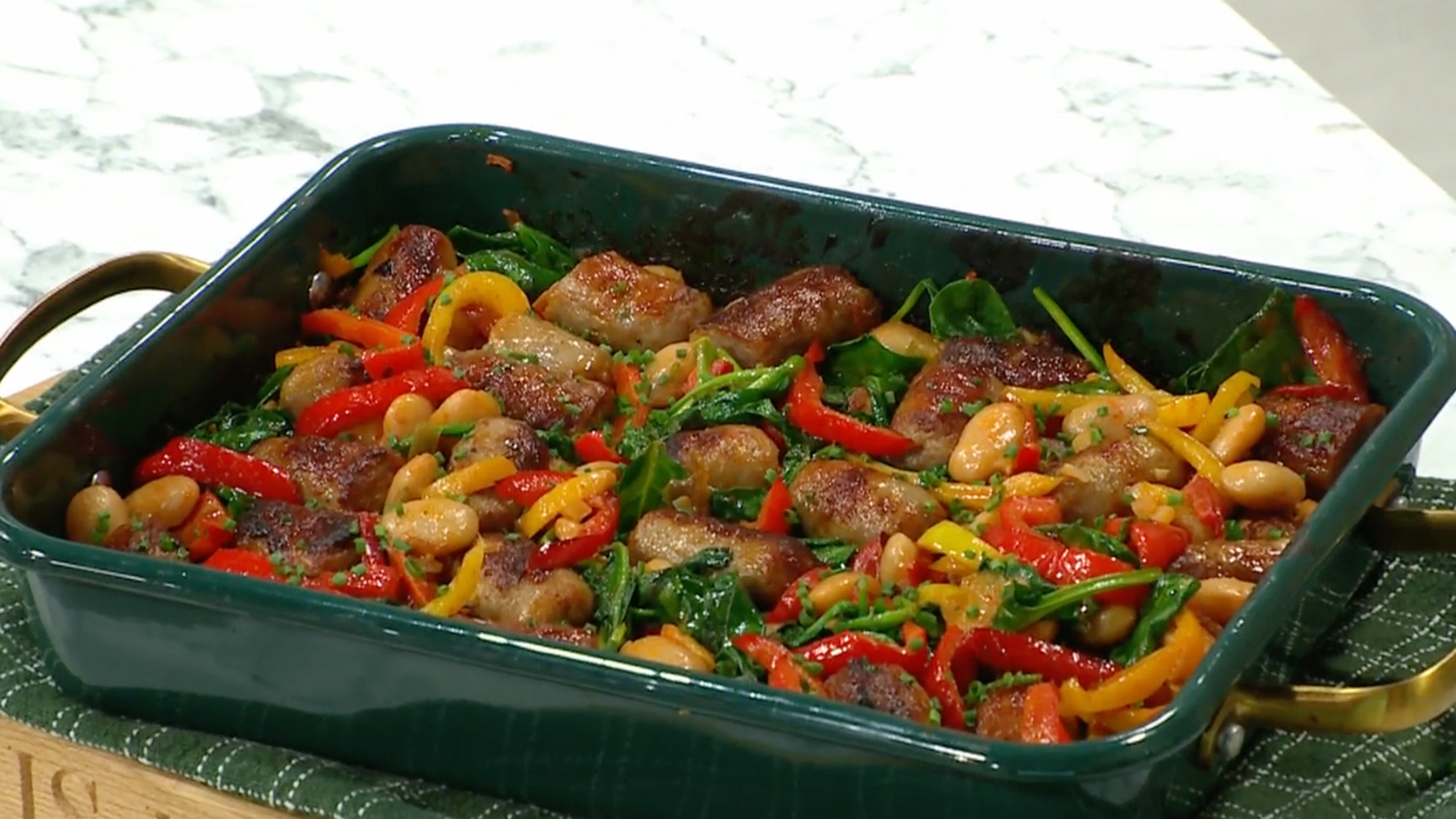 Phil Vickery's Hot honey mustard sausage tray bake | This Morning