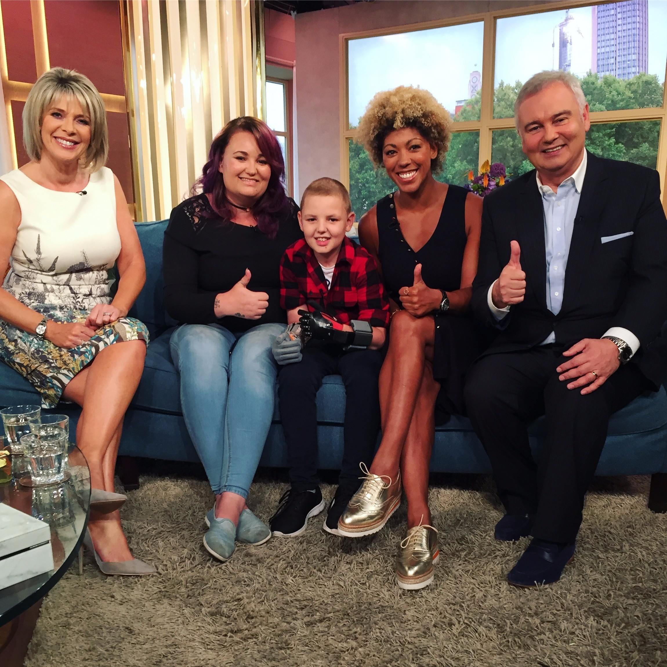 The world's youngest bionic boy cycles into the studio | This Morning