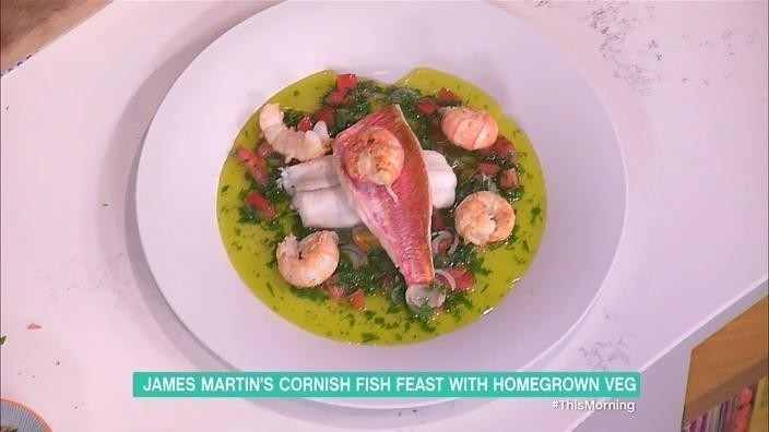 James Martin's Cornish fish feast with lemon and herb sauce | This Morning