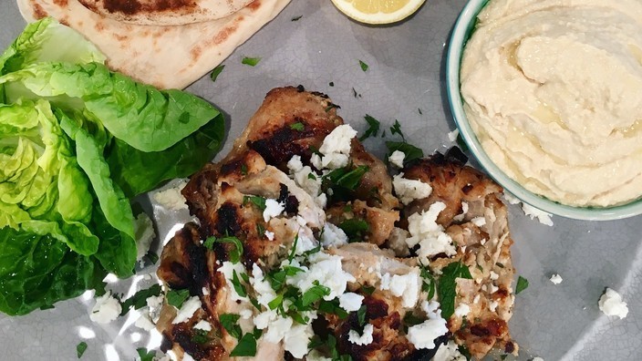 John Torode's chargrilled yoghurt chicken with feta and flatbreads ...