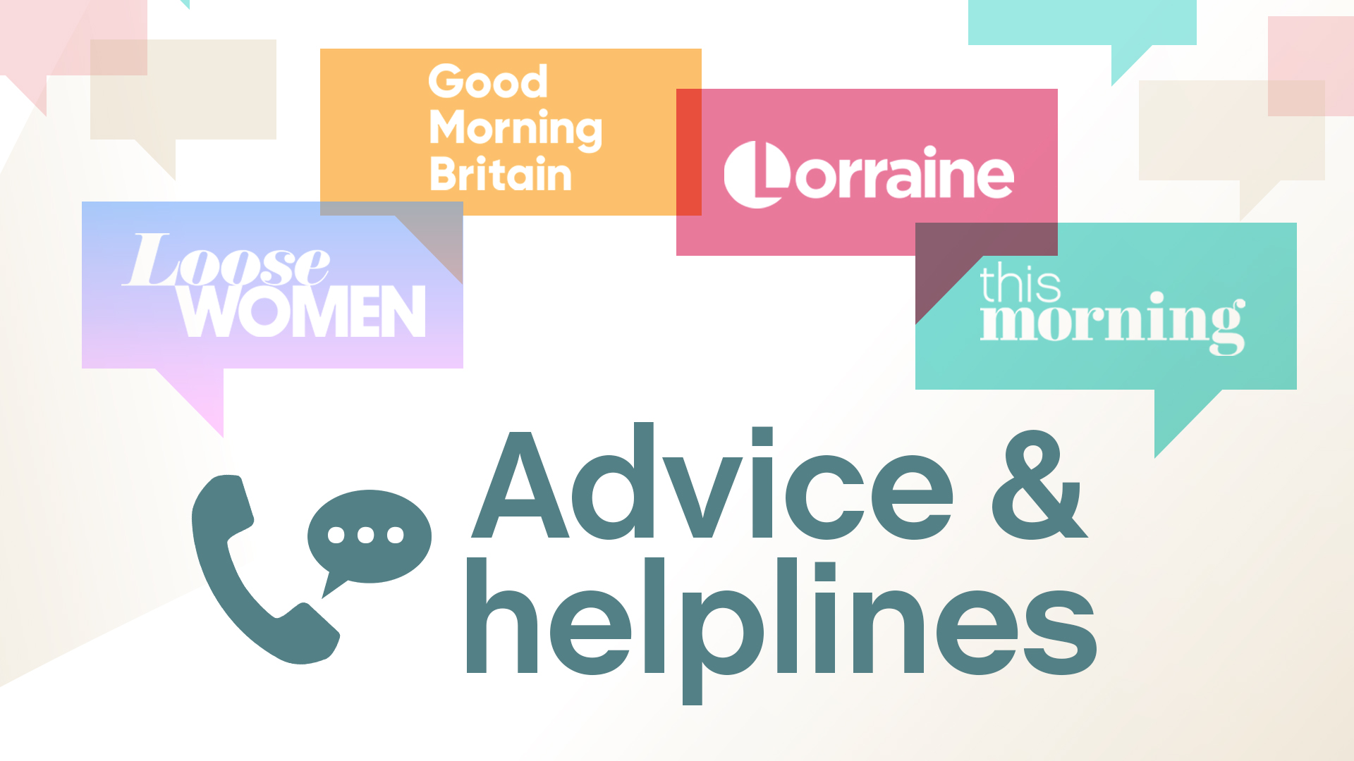 Advice, helplines and how to contact us | This Morning