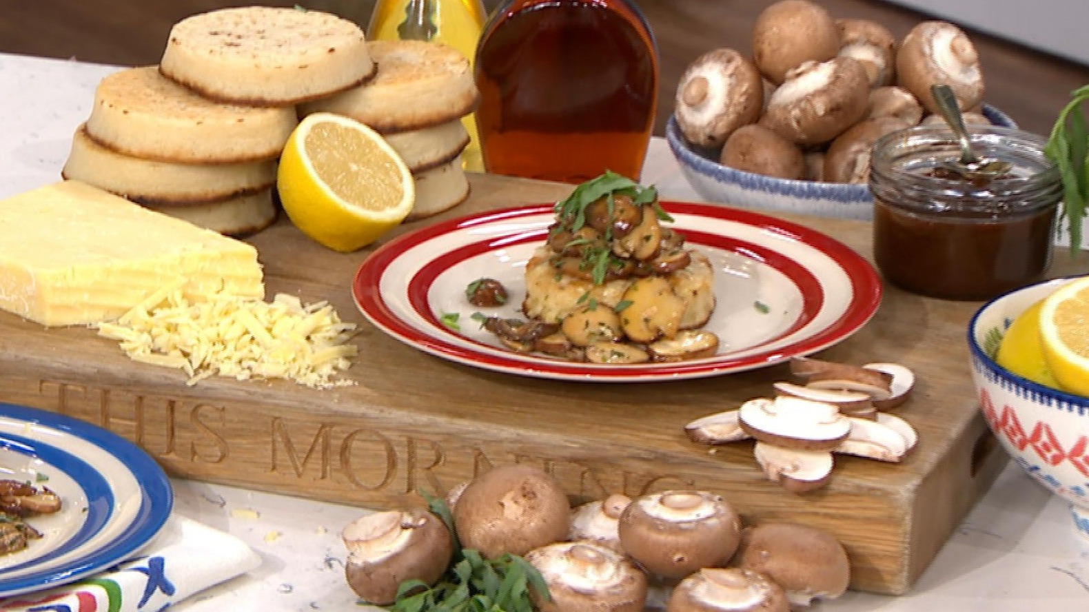 Ryan Riley's Marmite and Cheddar crumpets with tarragon mushrooms ...