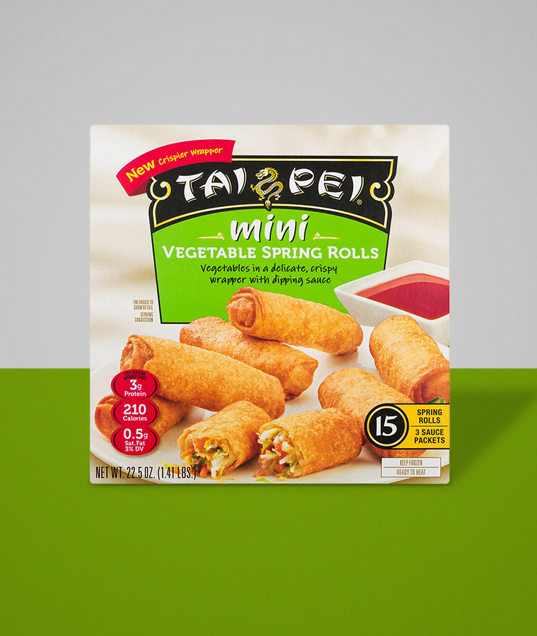 Mini Vegetable Spring Rolls Packaging