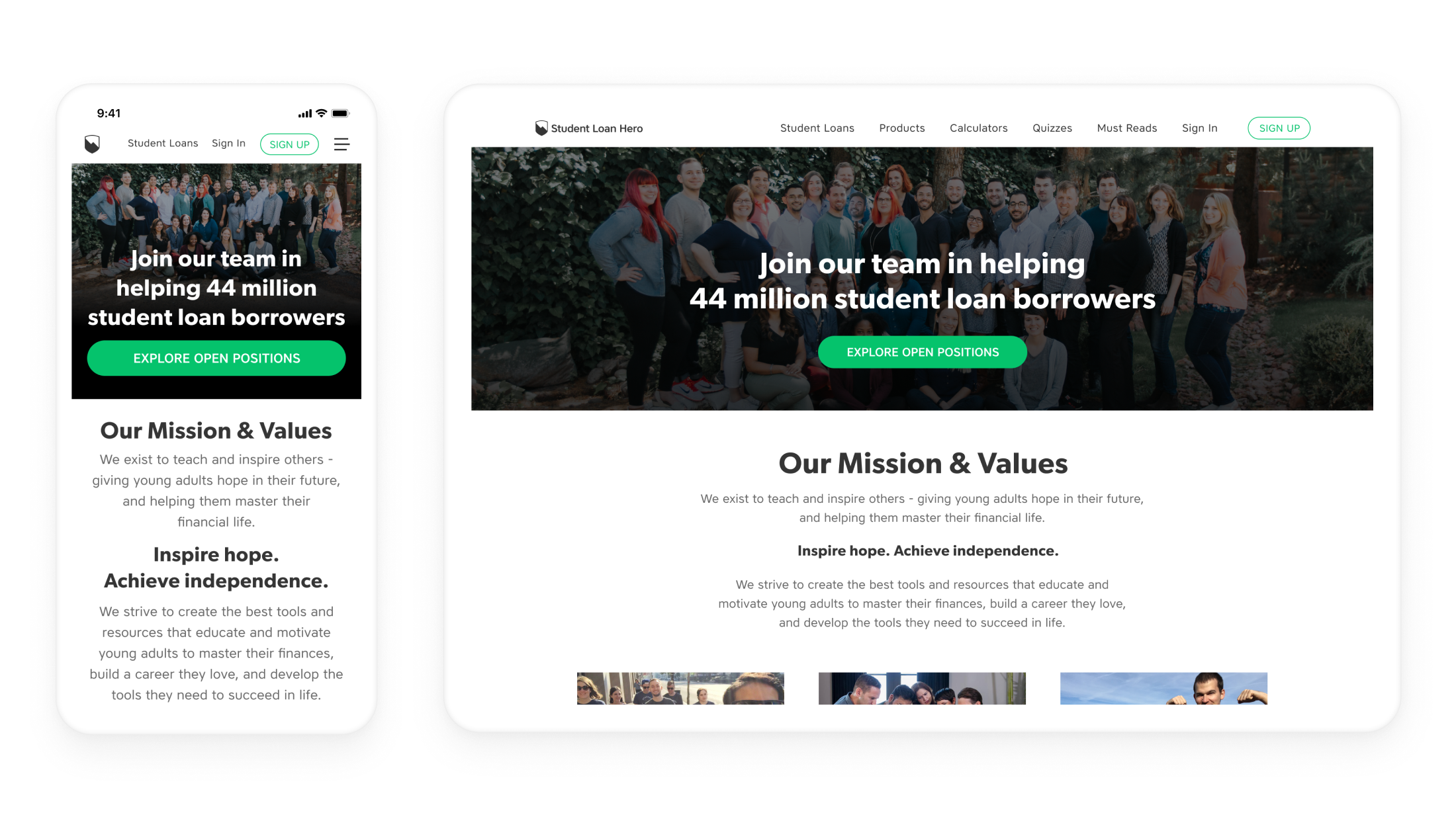 Student Loan Hero | webuild - product design for startups