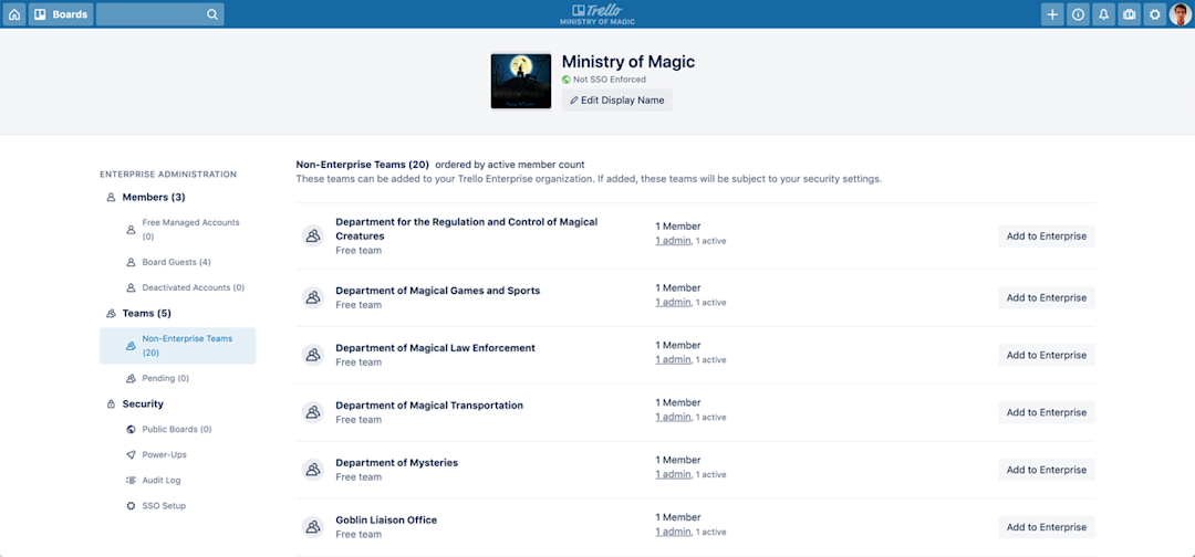Enterprise Admins and the Trello Enterprise Admin Dashboard | Trello