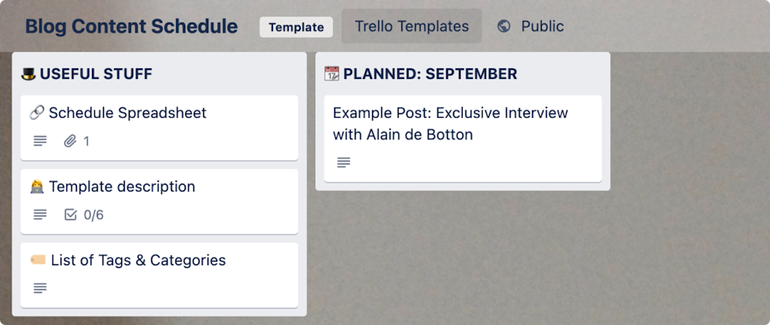 How To Set Up an Editorial Calendar | Trello