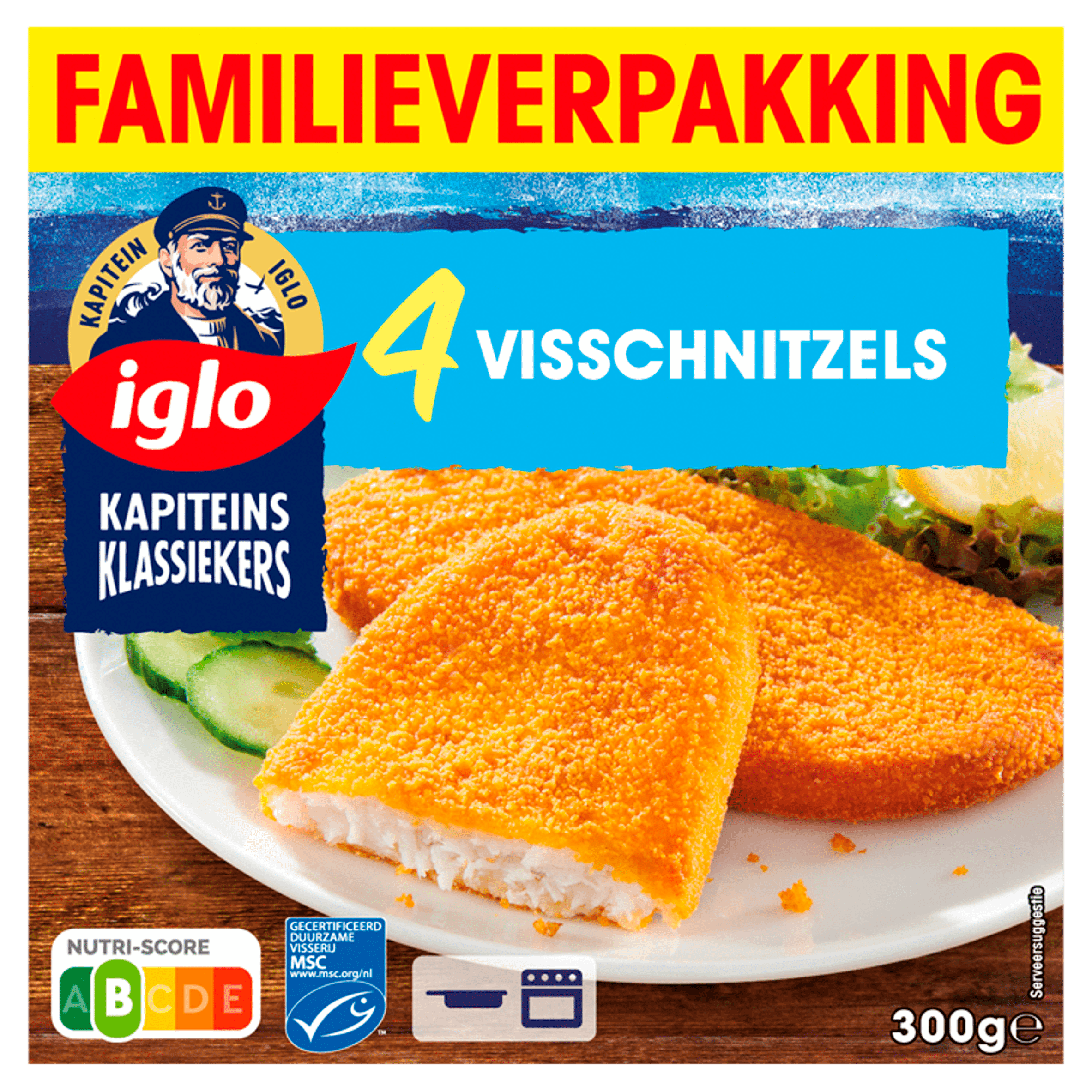 Iglo Kapitein Klassiekers Visschnitzel Per Doos 300 g