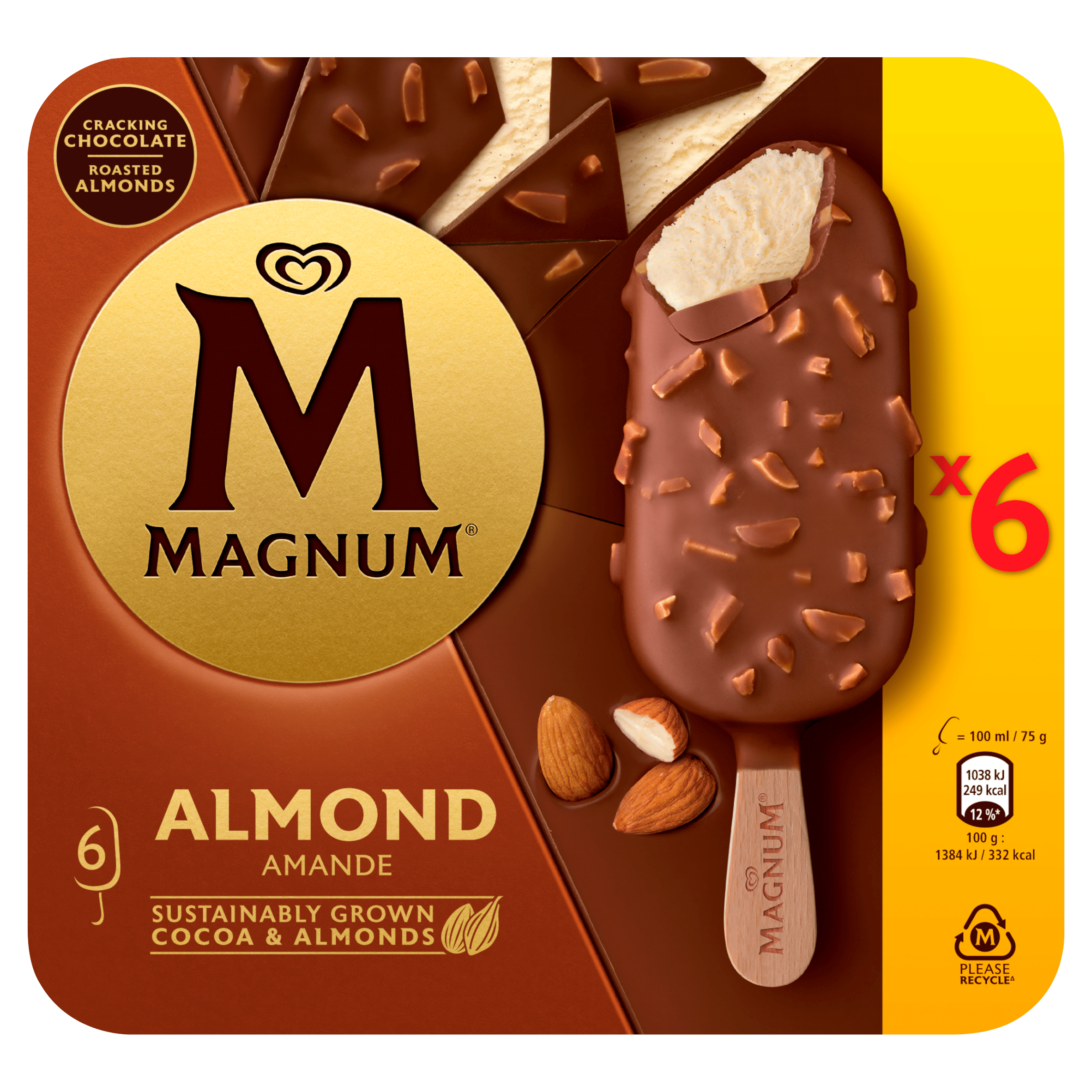 Magnum Sticks almond Per Doos 600 ml