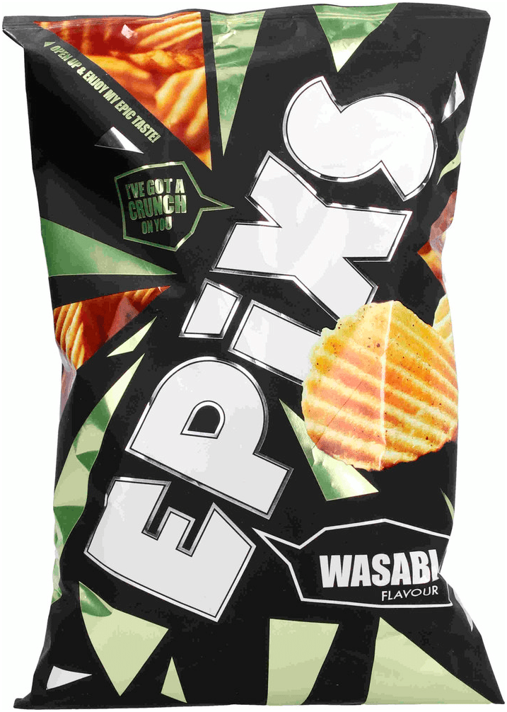 Epixs Ribbelchips Wasabi Per Zak 185 g