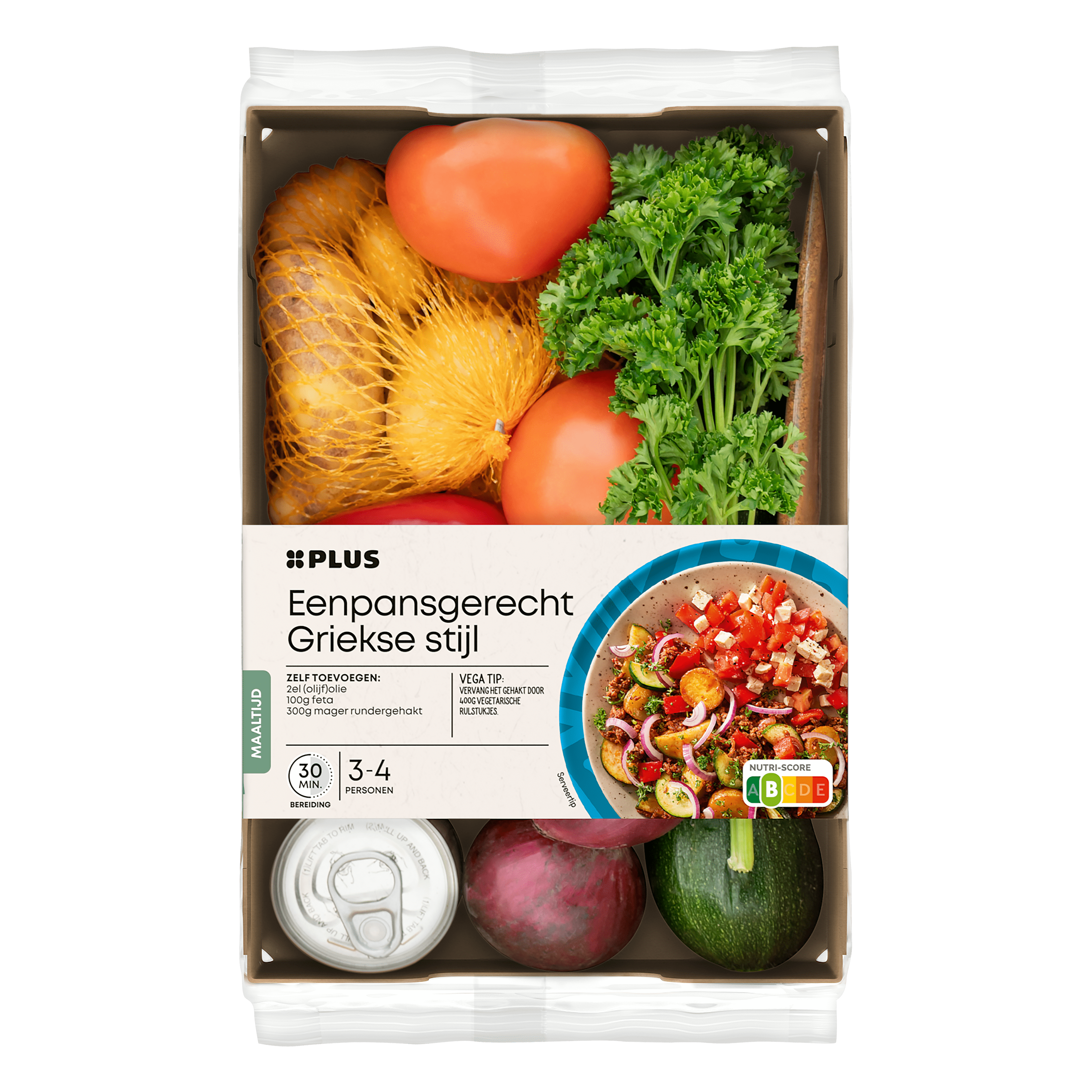 PLUS Verspakket Eenpansgerecht Grieks Per Tray 1179 g