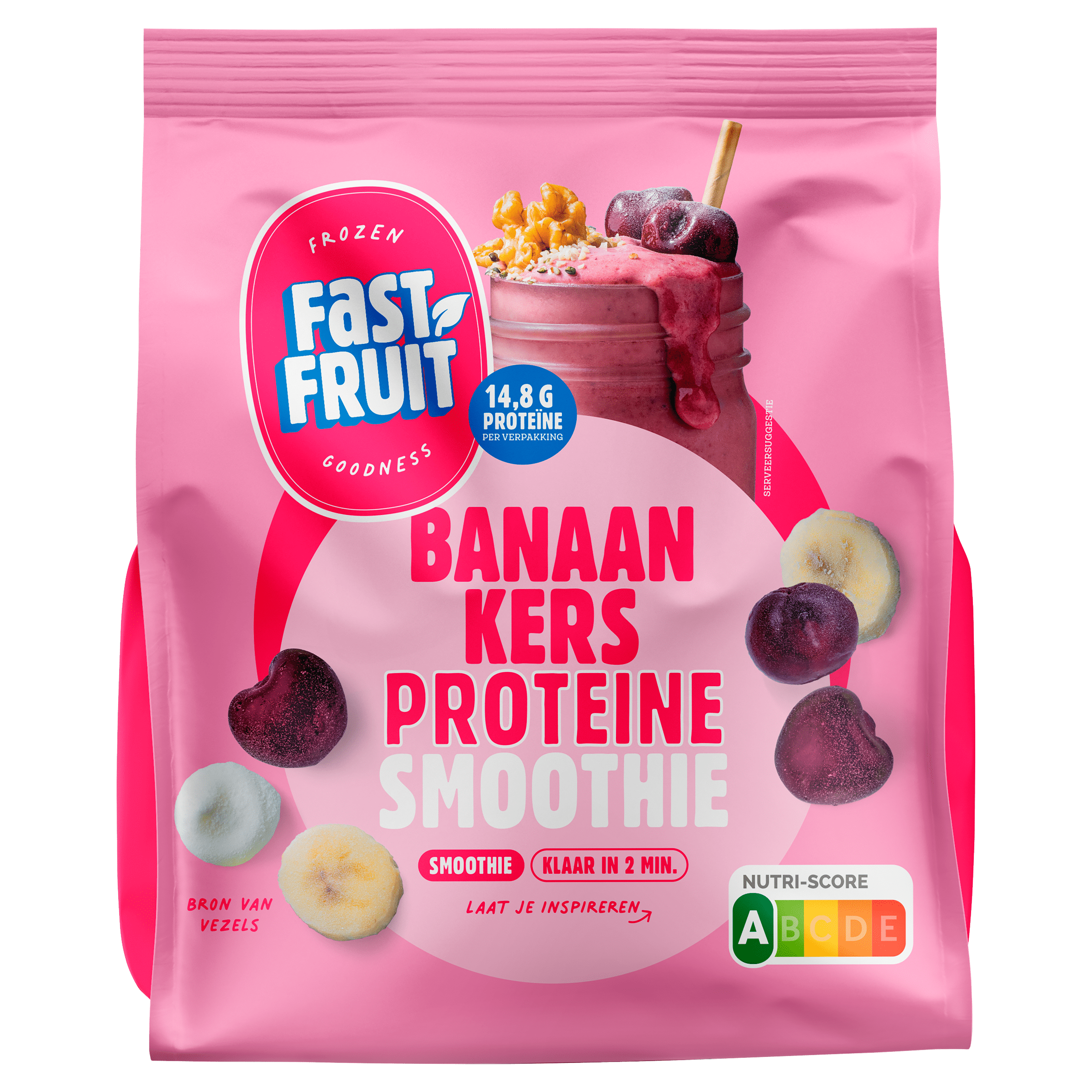 Fast Fruit Proteine Banaan/Kers Per Zakje 300 g