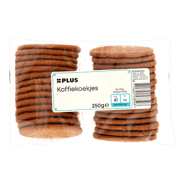 PLUS Koffiekoekjes Per Wikkel 250 g