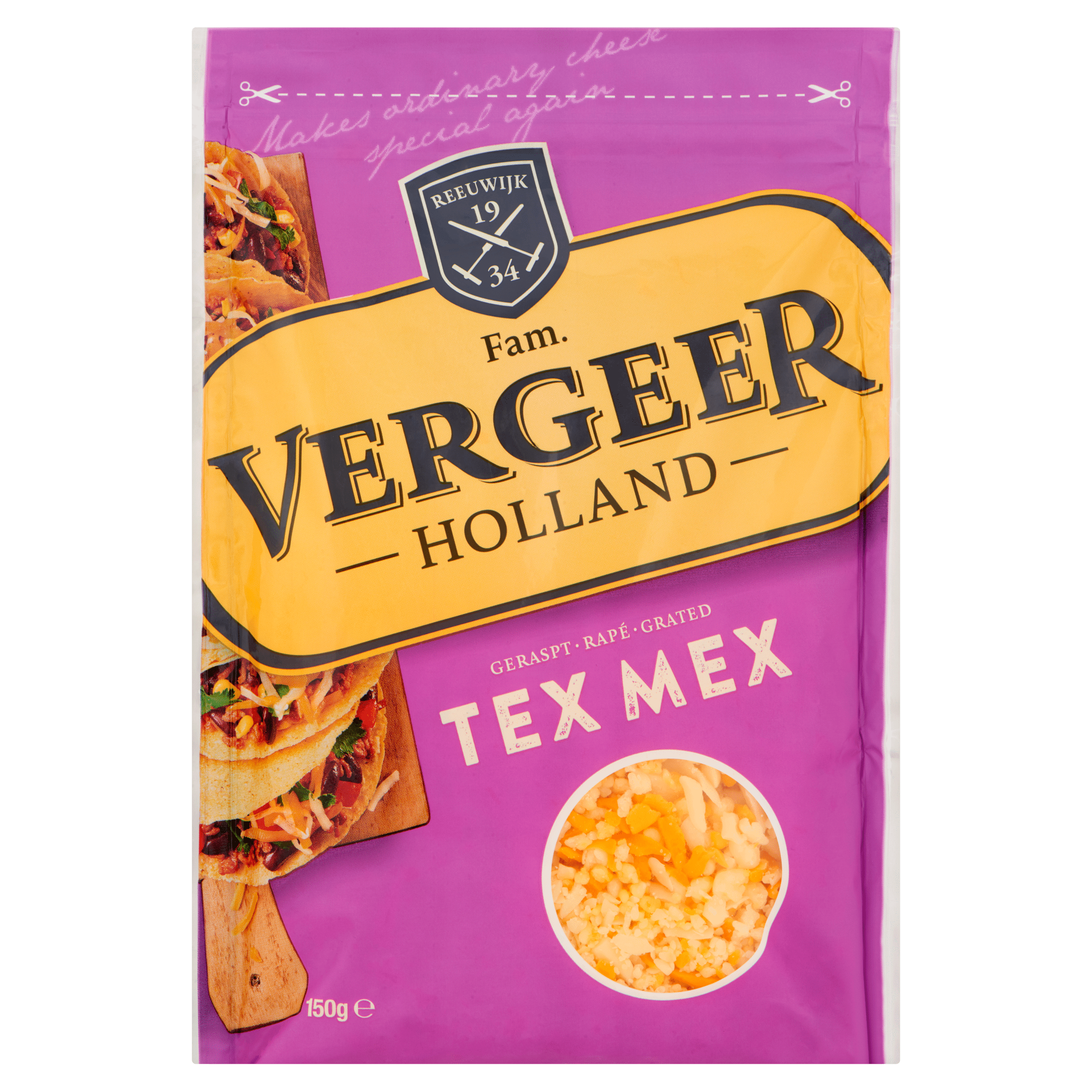 Vergeer Rasp Tex-Mex Per Zak 150 g