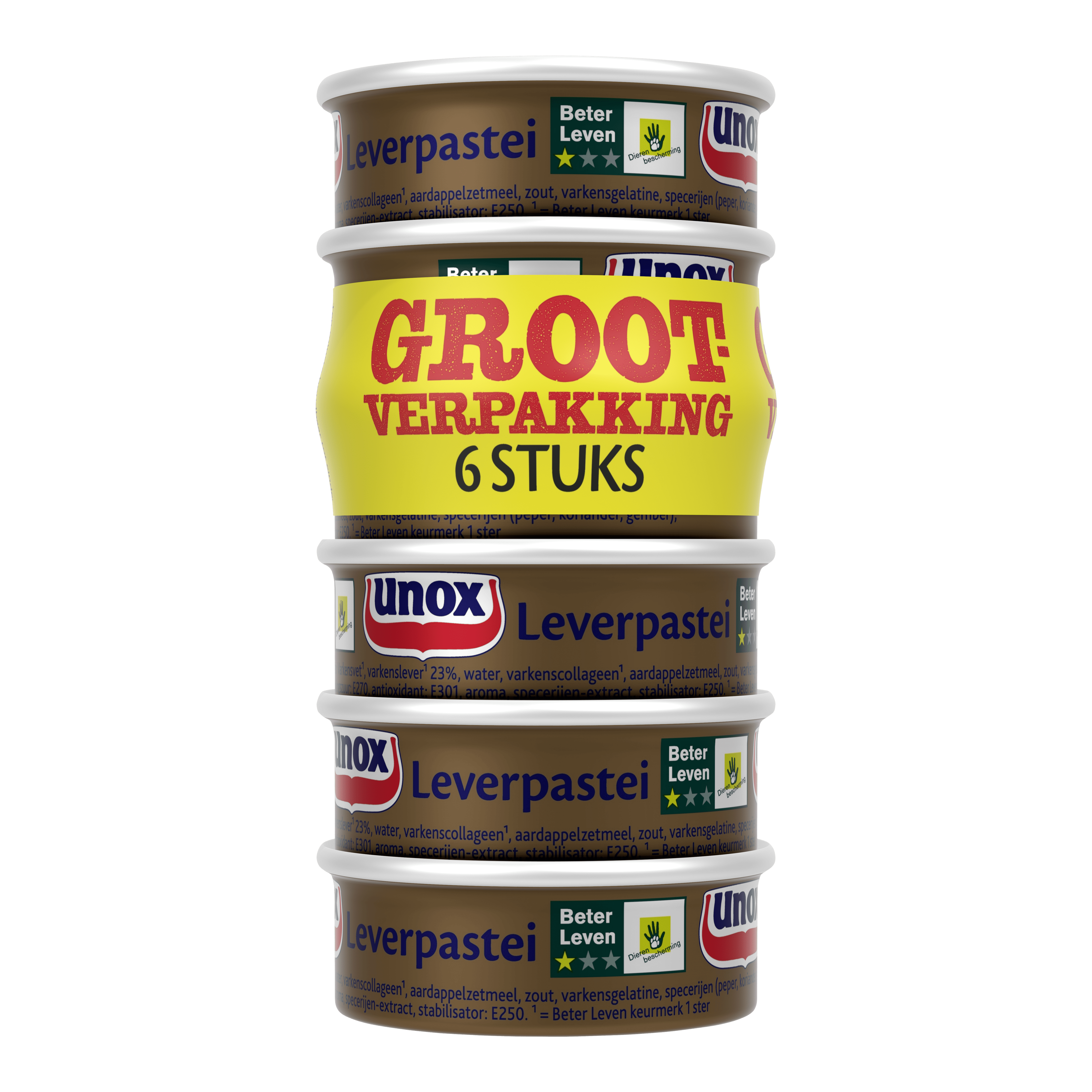 Unox Leverpastei Per Krimp 6 st