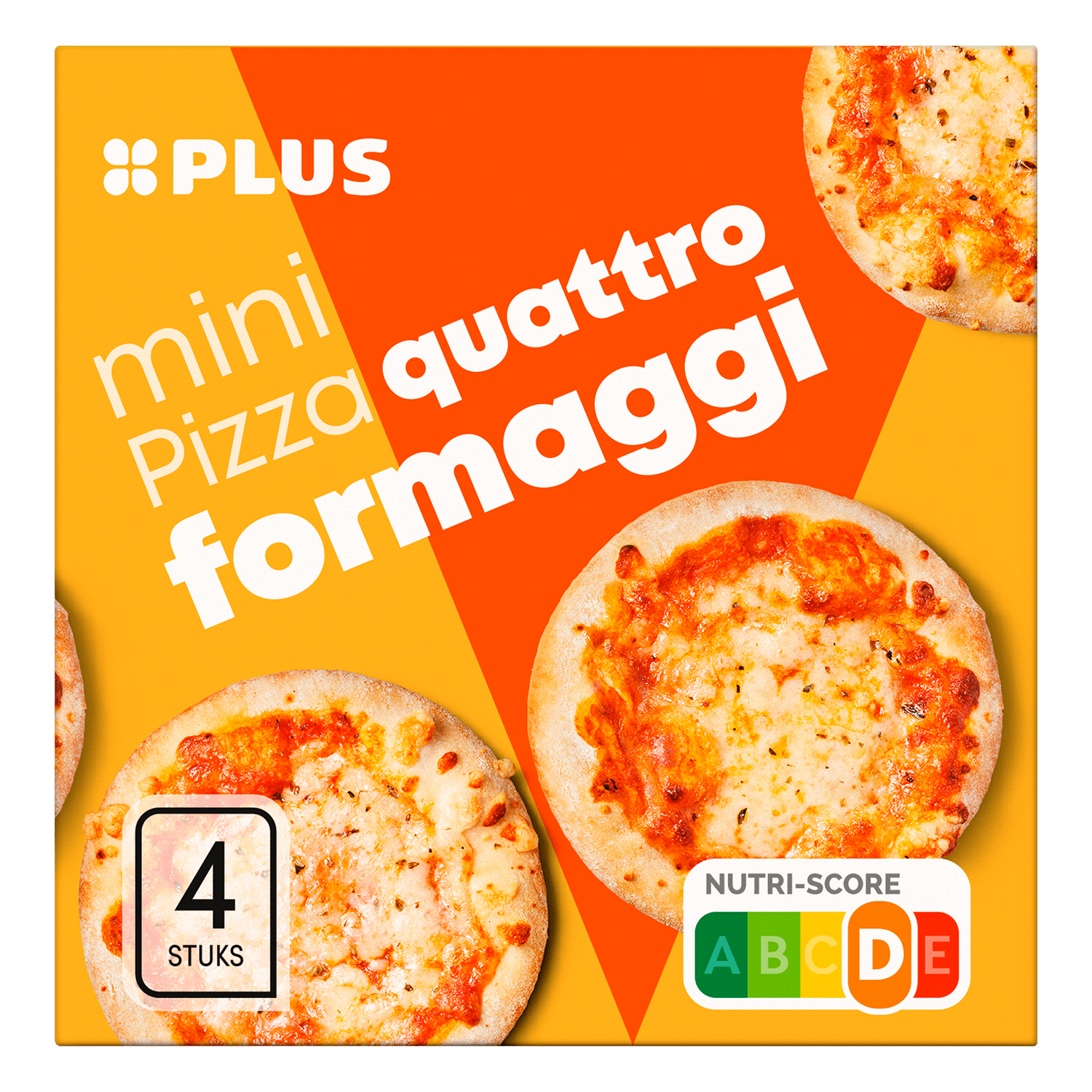 PLUS Dolce Vita mini pizza quattro formaggi Per Doos 305 g