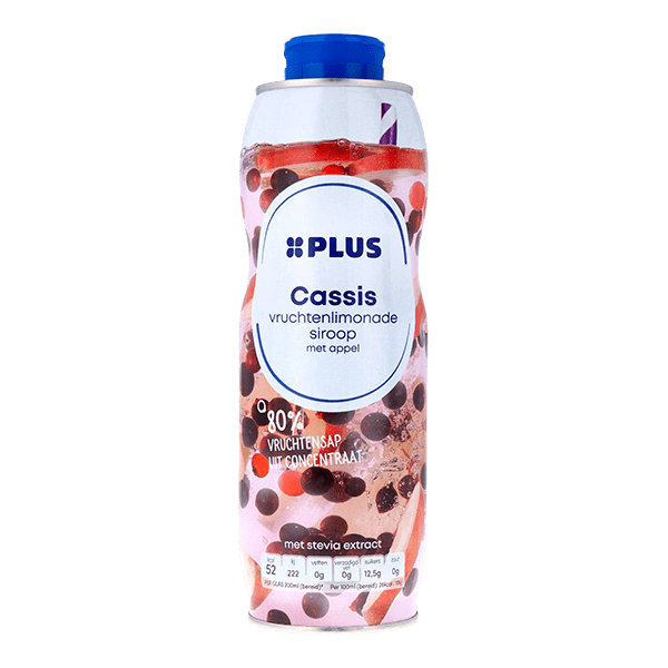 PLUS Siroop cassis Per Bus 750 ml