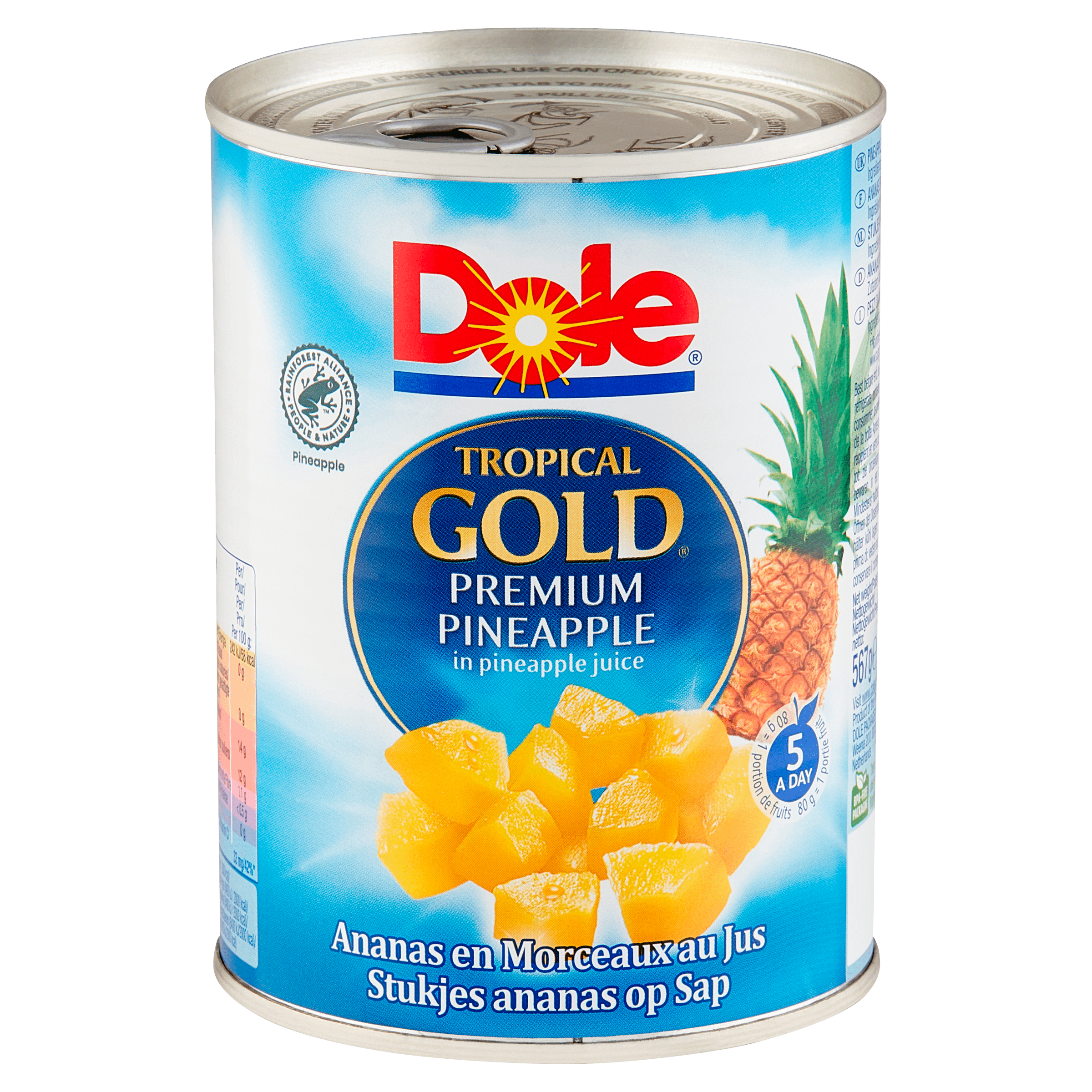 Dole Ananasstukjes op sap Per Blik 567 g