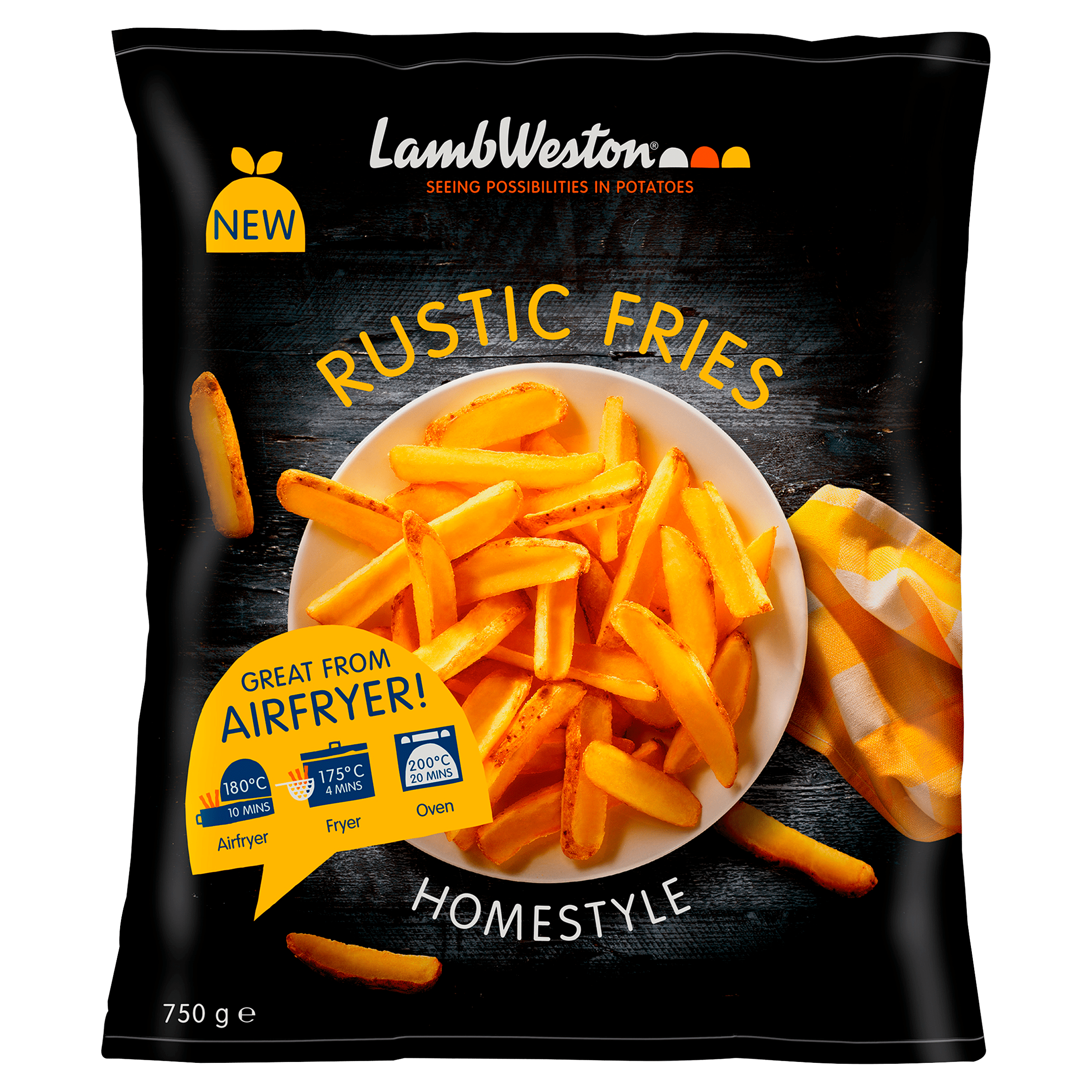 Lamb Weston Rustic Fries Per Zak 750 g - PLUS