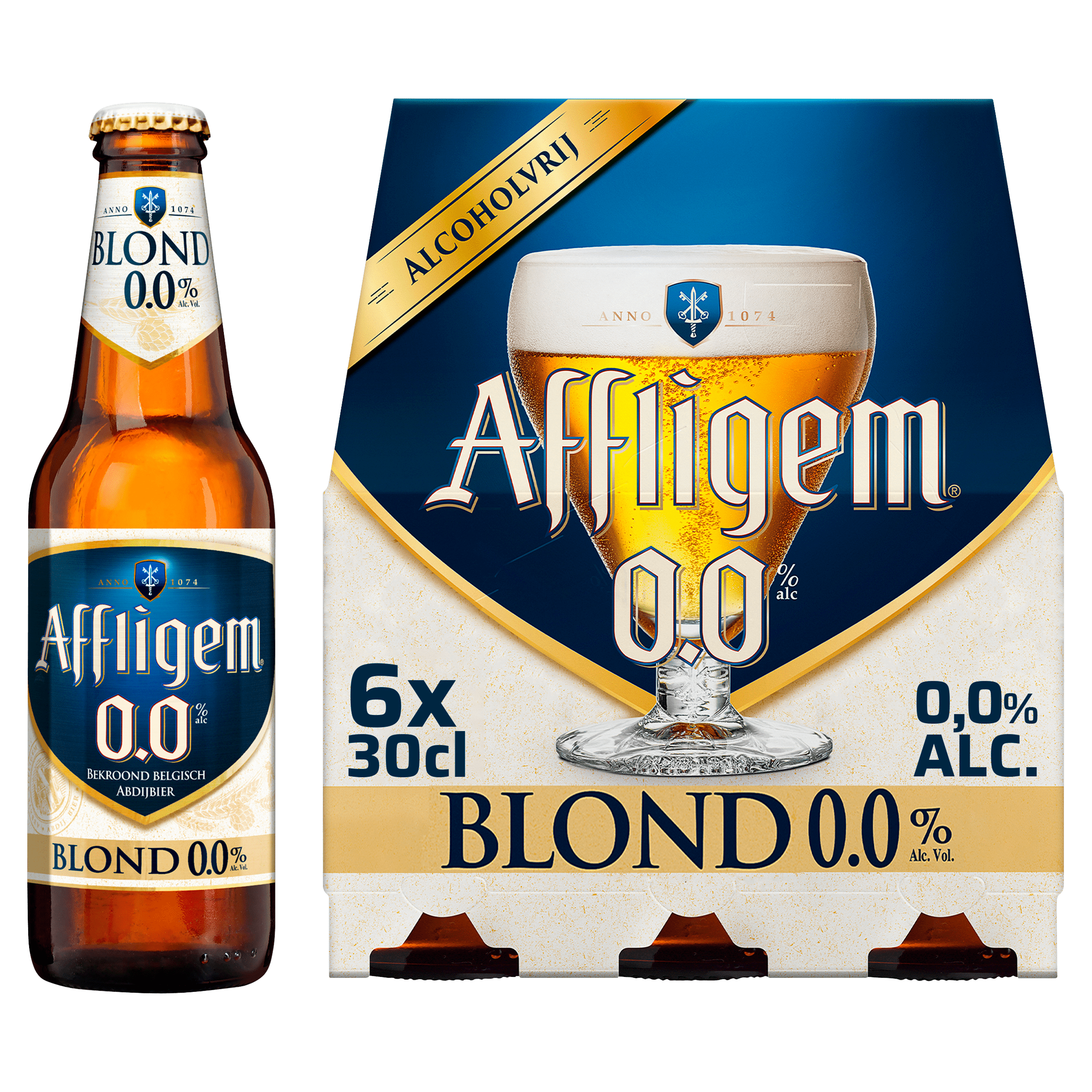 Affligem Blond 0.0 bier fles Per Set 1800 ml