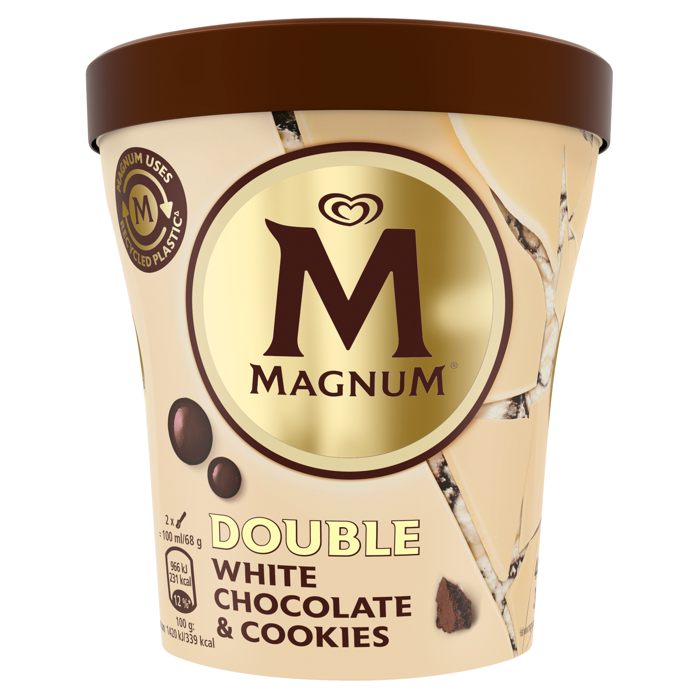 Magnum Pint white cookies Per Beker 440 ml