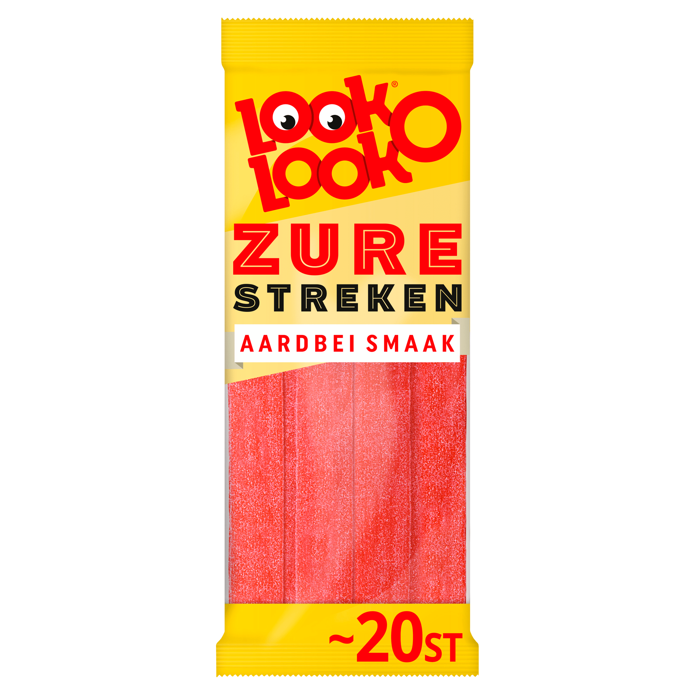 Look o Look Look-O-Look Zure Streken Aardbei Per Zak 125 g