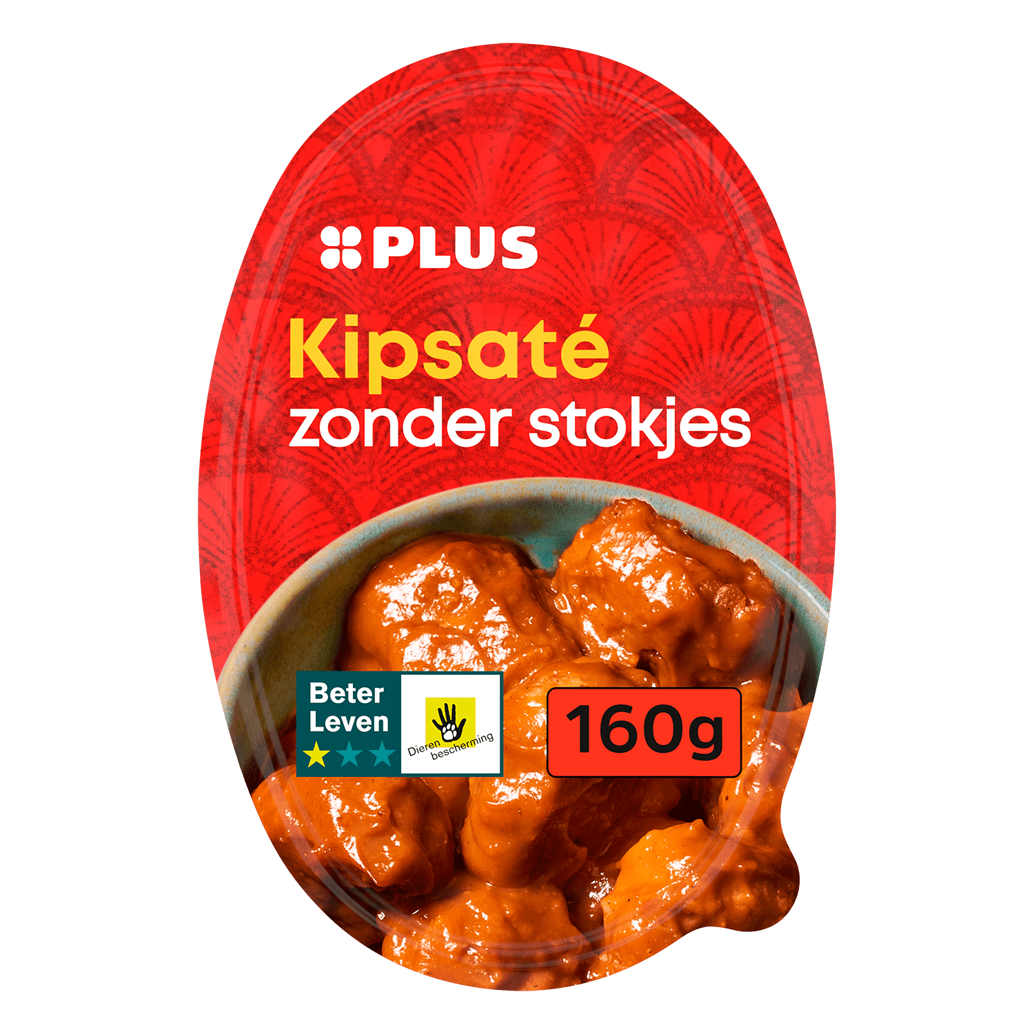 PLUS Kipsaté (zonder stokjes) Per Tray 160 g