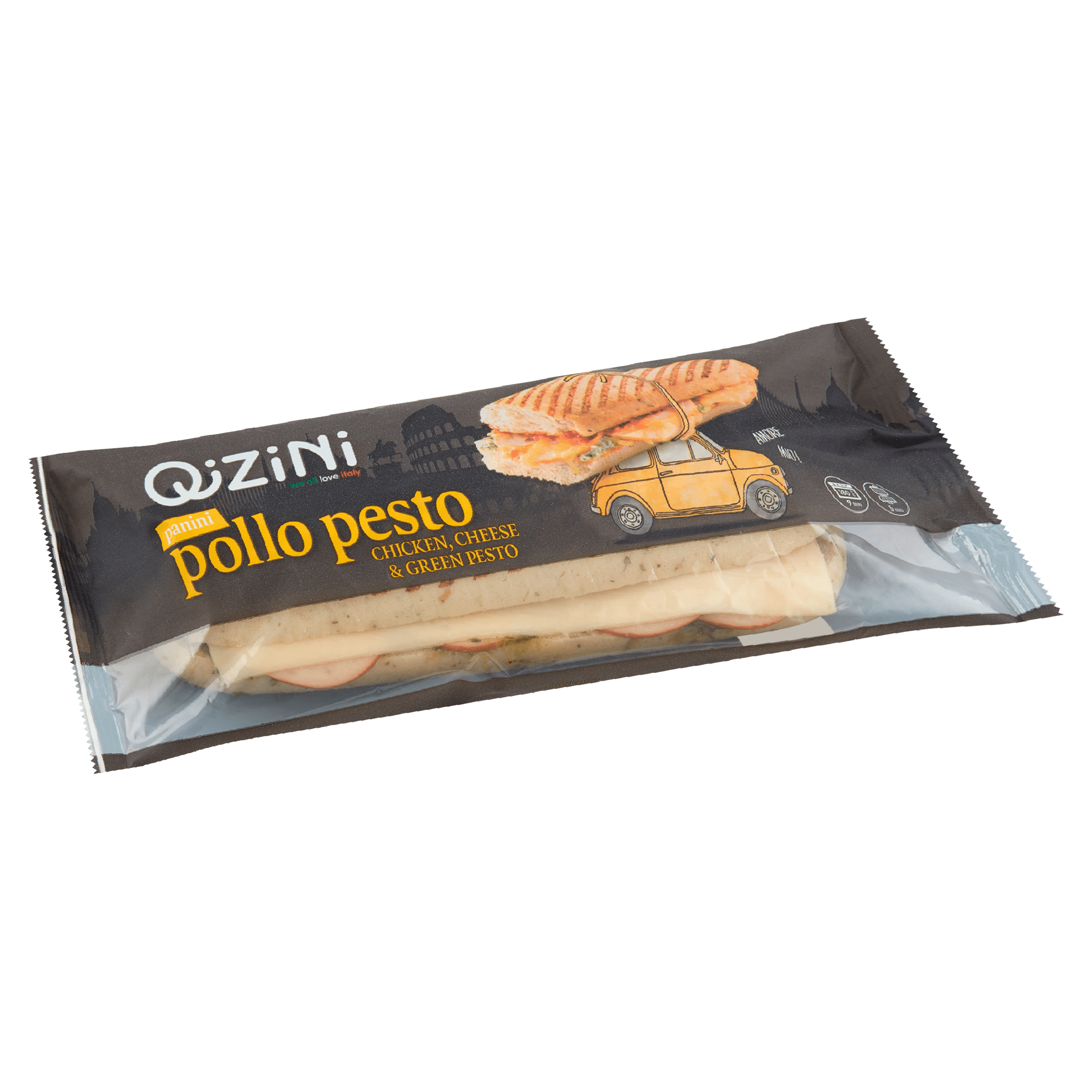 Qizini Panini pollo pesto Per Stuk 180 g