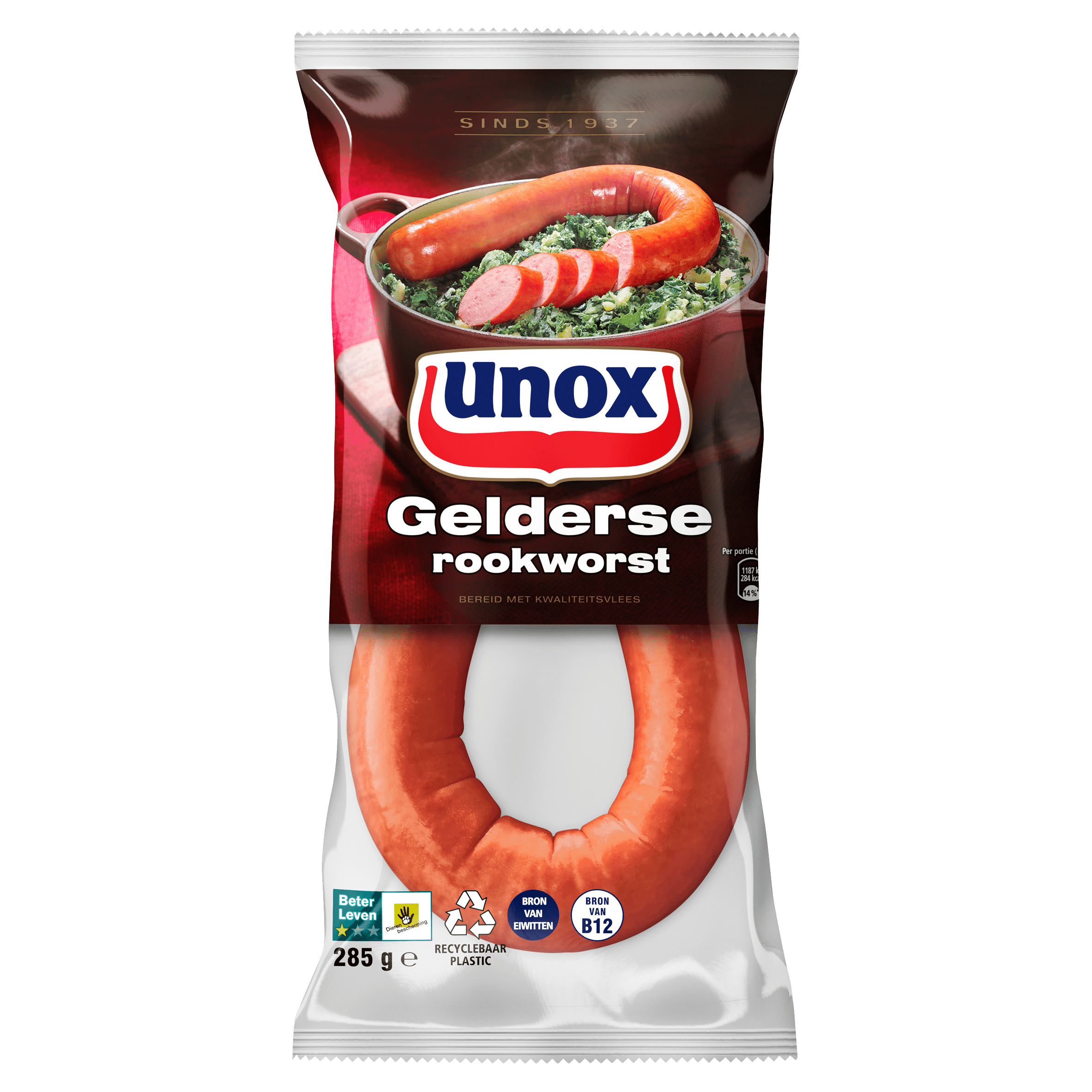 Unox Gelderse rookworst Per Stuk 285 g - PLUS