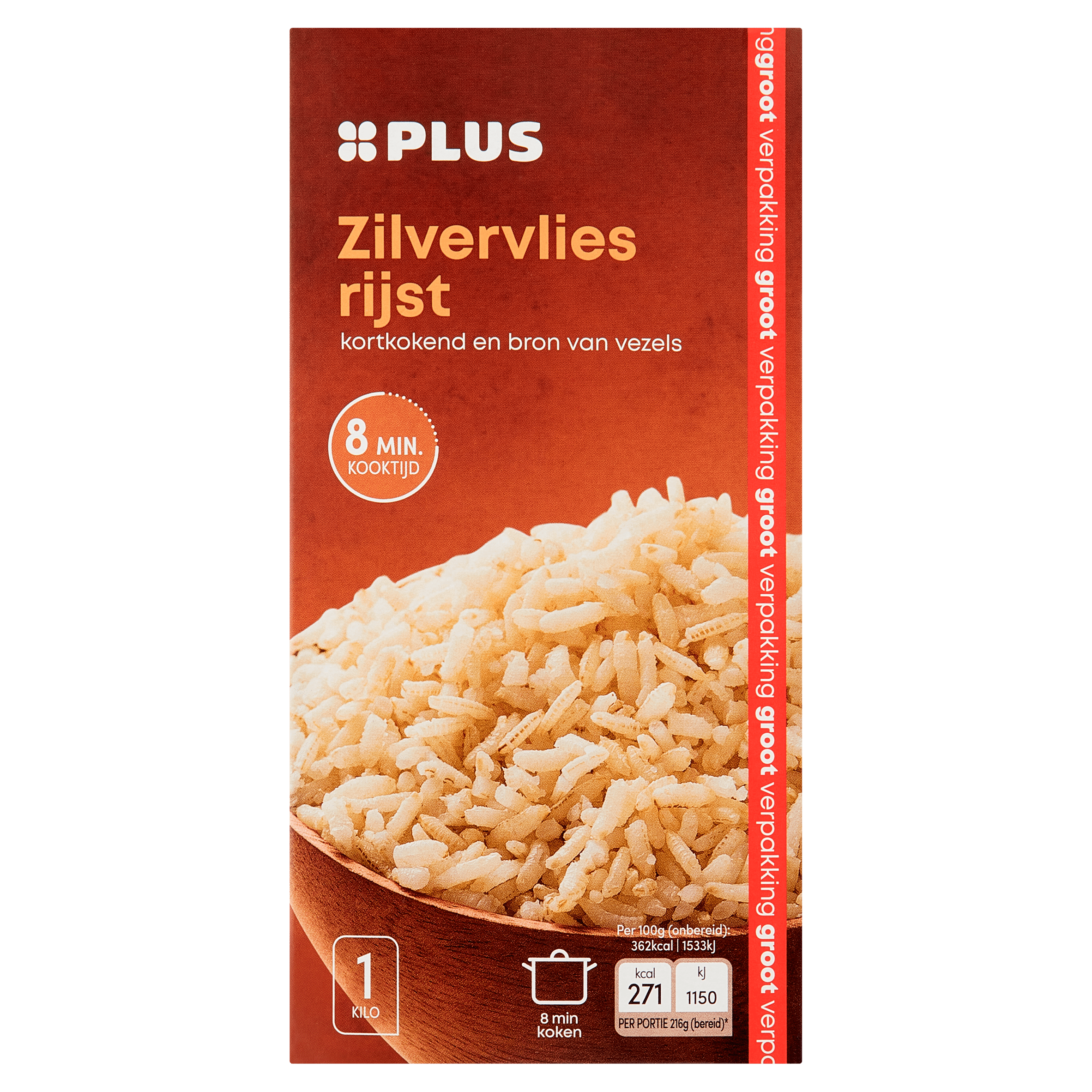 PLUS Zilvervliesrijst VDV Per Doos 1 kg
