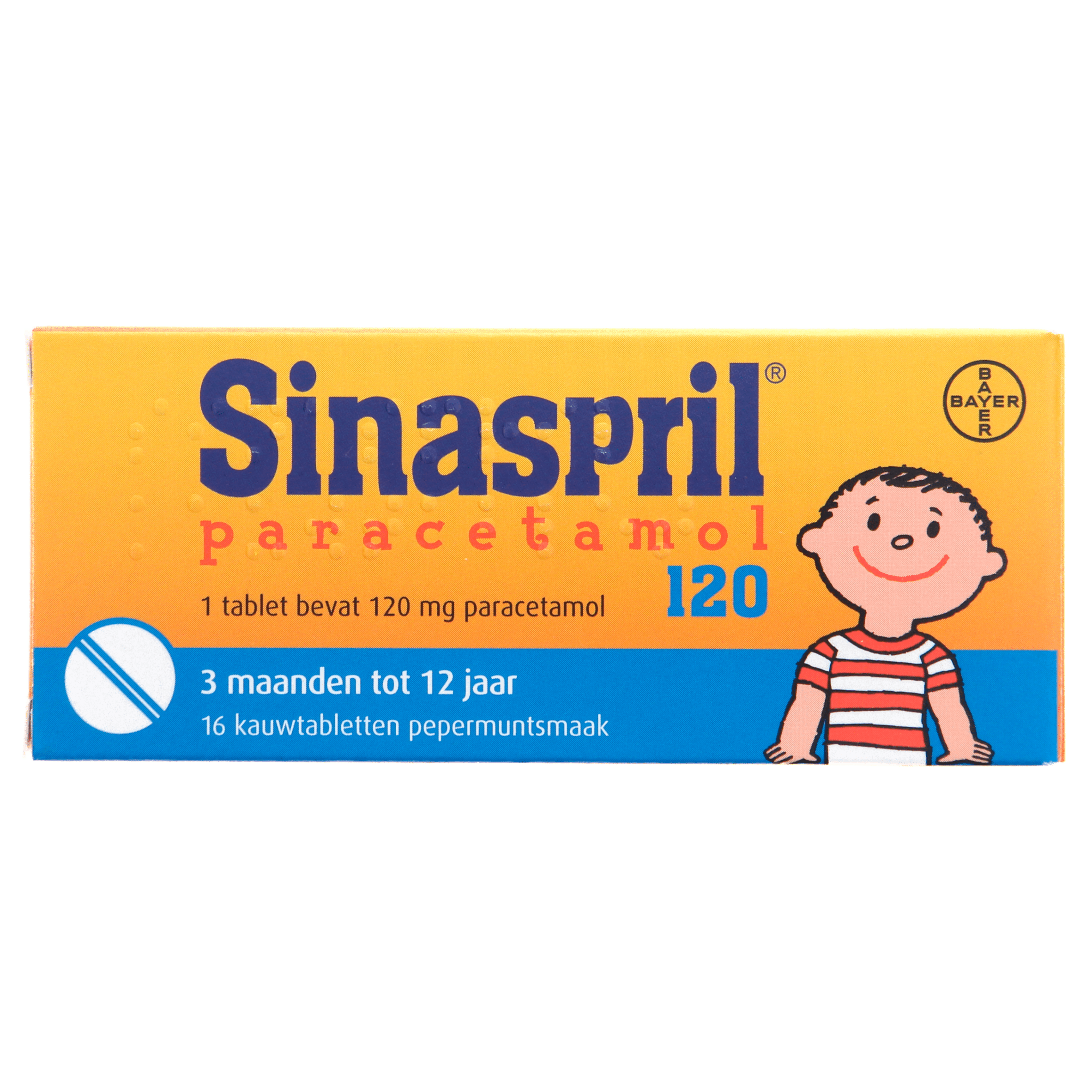 Sinaspril Paracetamol 120 16 kauwtabletten Per Doos 16 st
