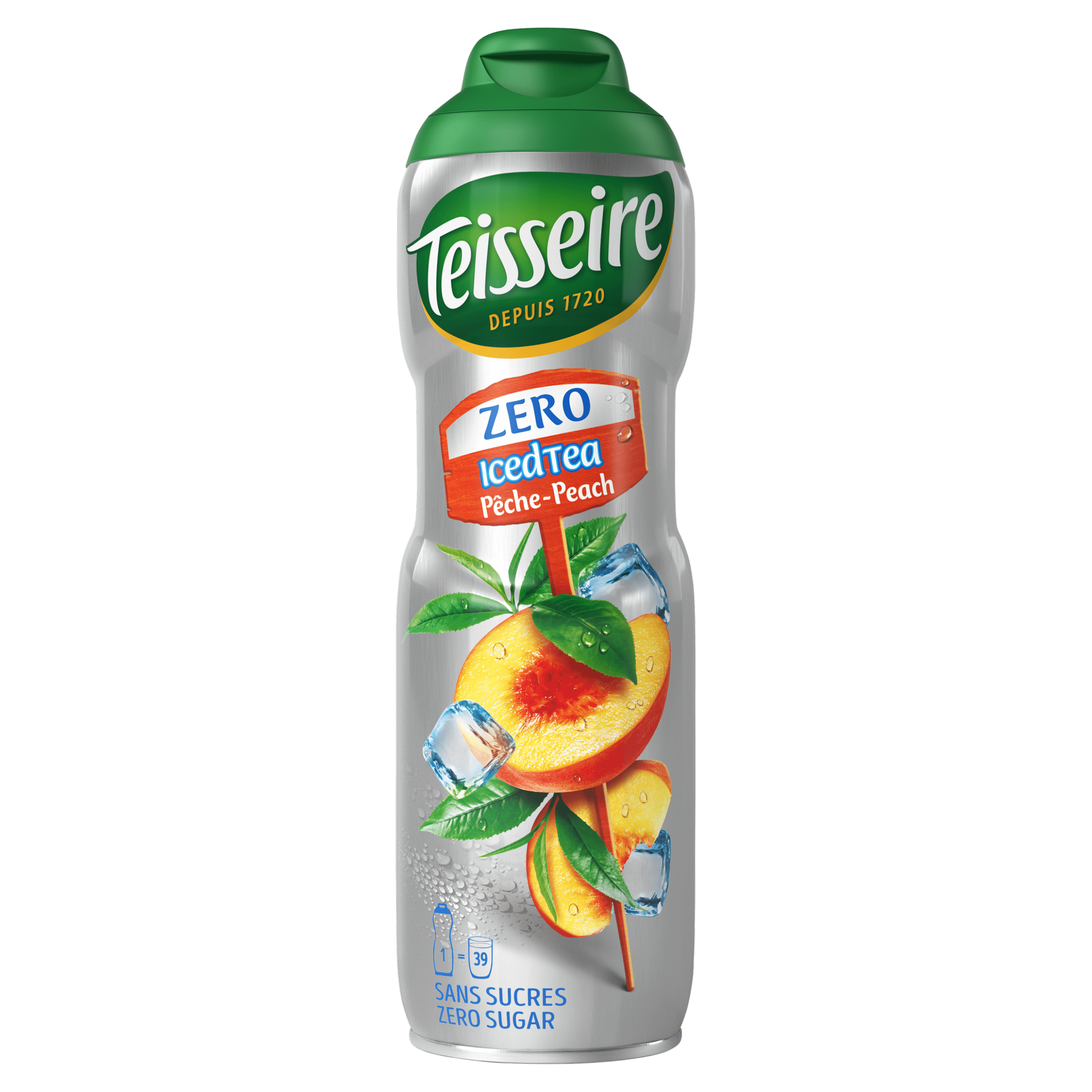 Teisseire Siroop iced tea peach zero Per Blik 600 ml