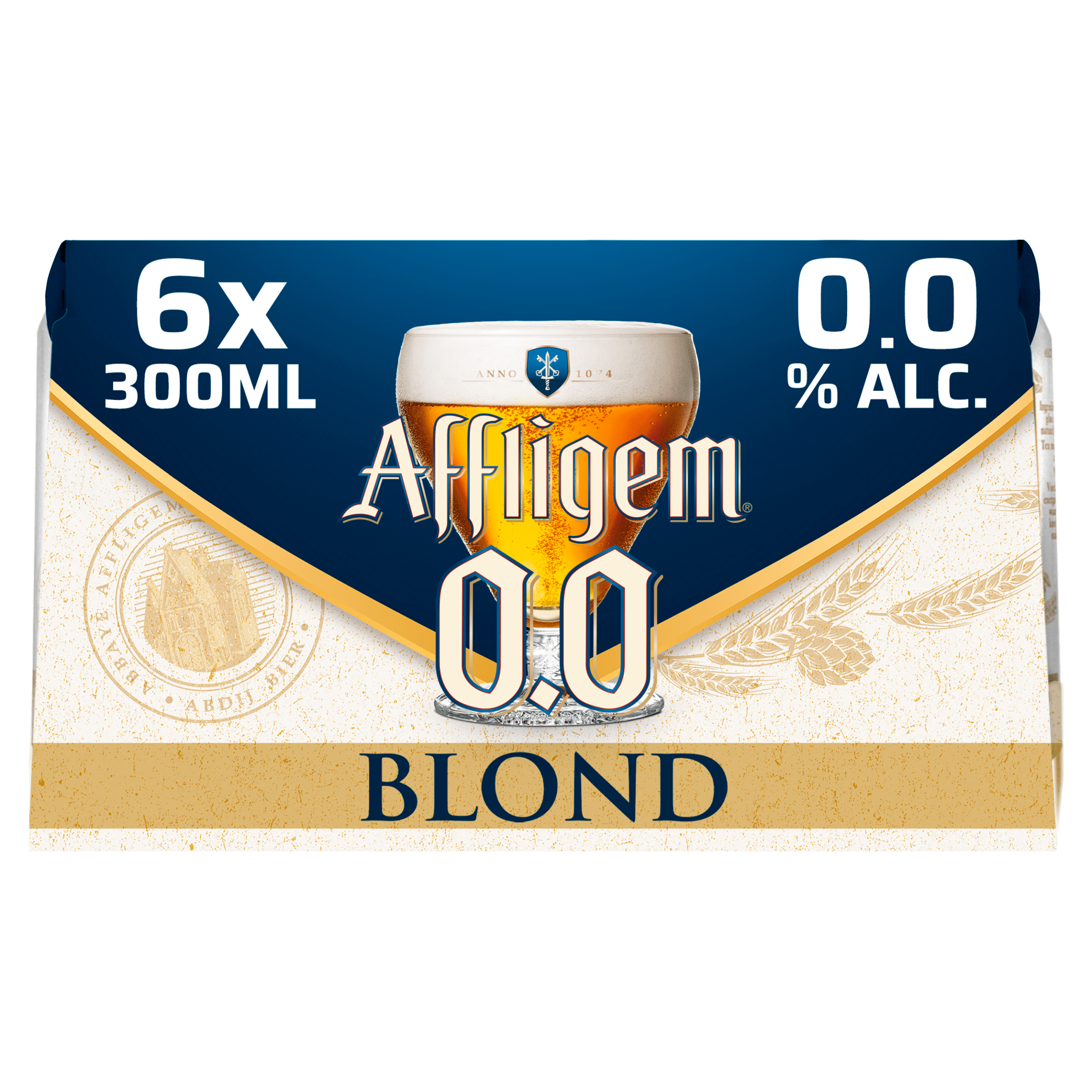 Affligem Blond 0.0 bier blik Per Set 1980 ml