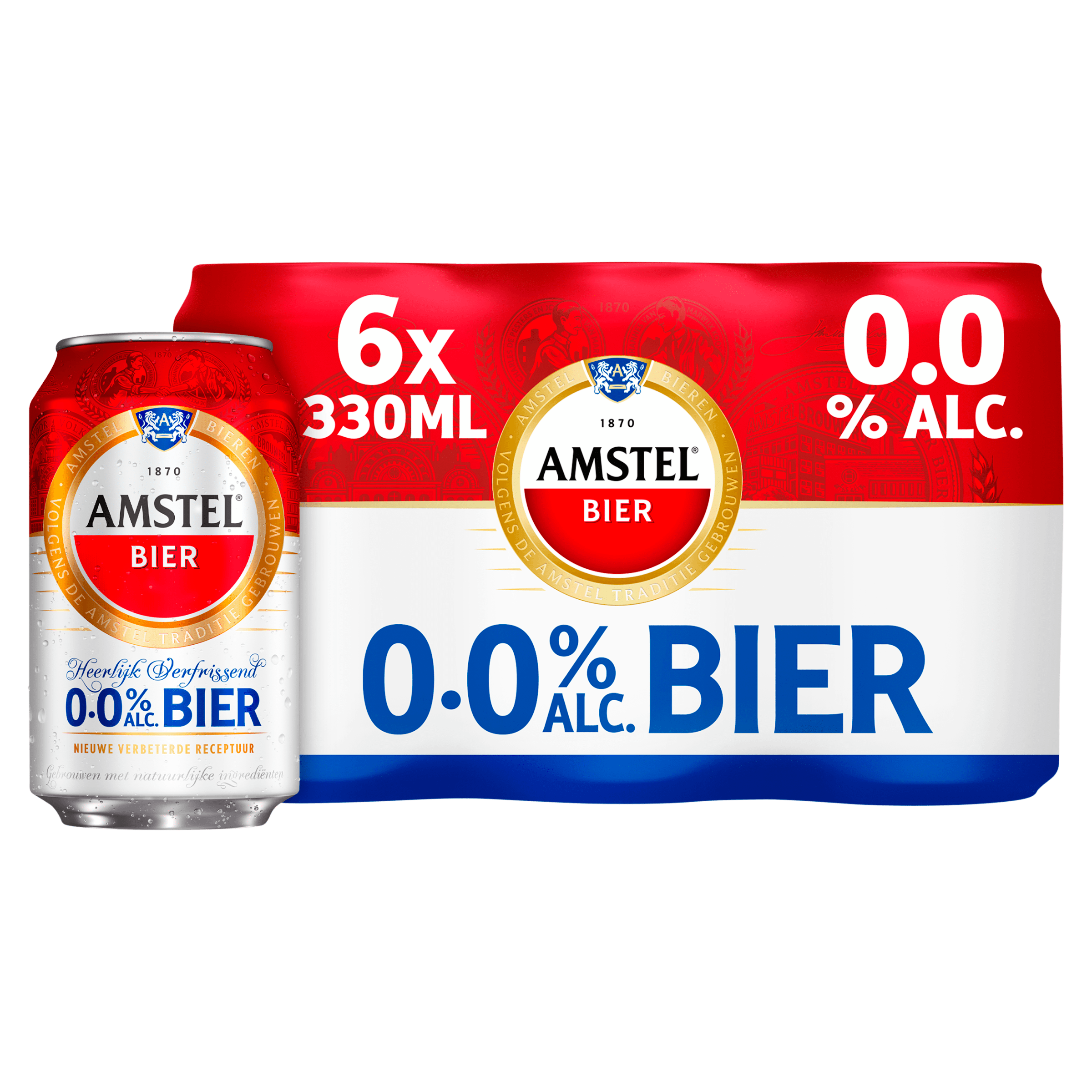 Amstel Pilsener 0.0 bier blik Per Set 1980 ml