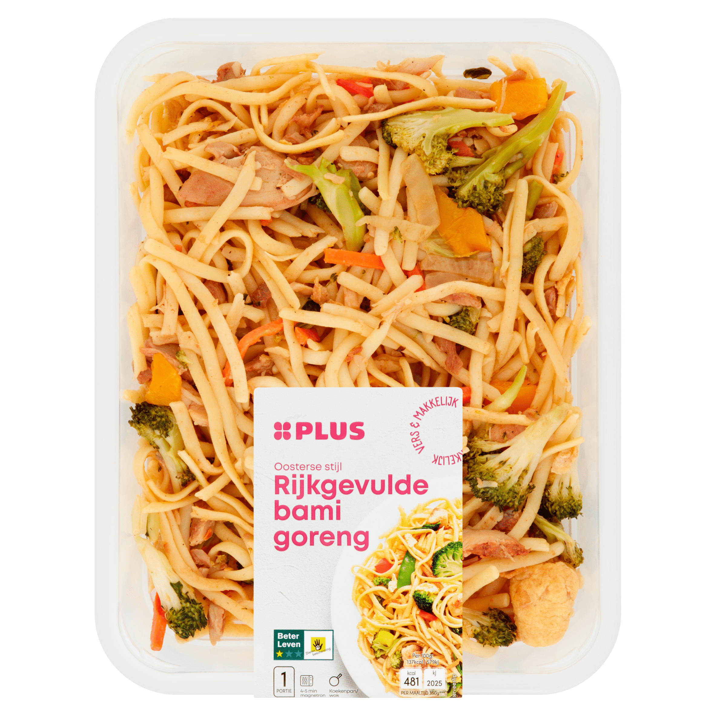 PLUS Rijkgevulde bami Per Tray 350 g