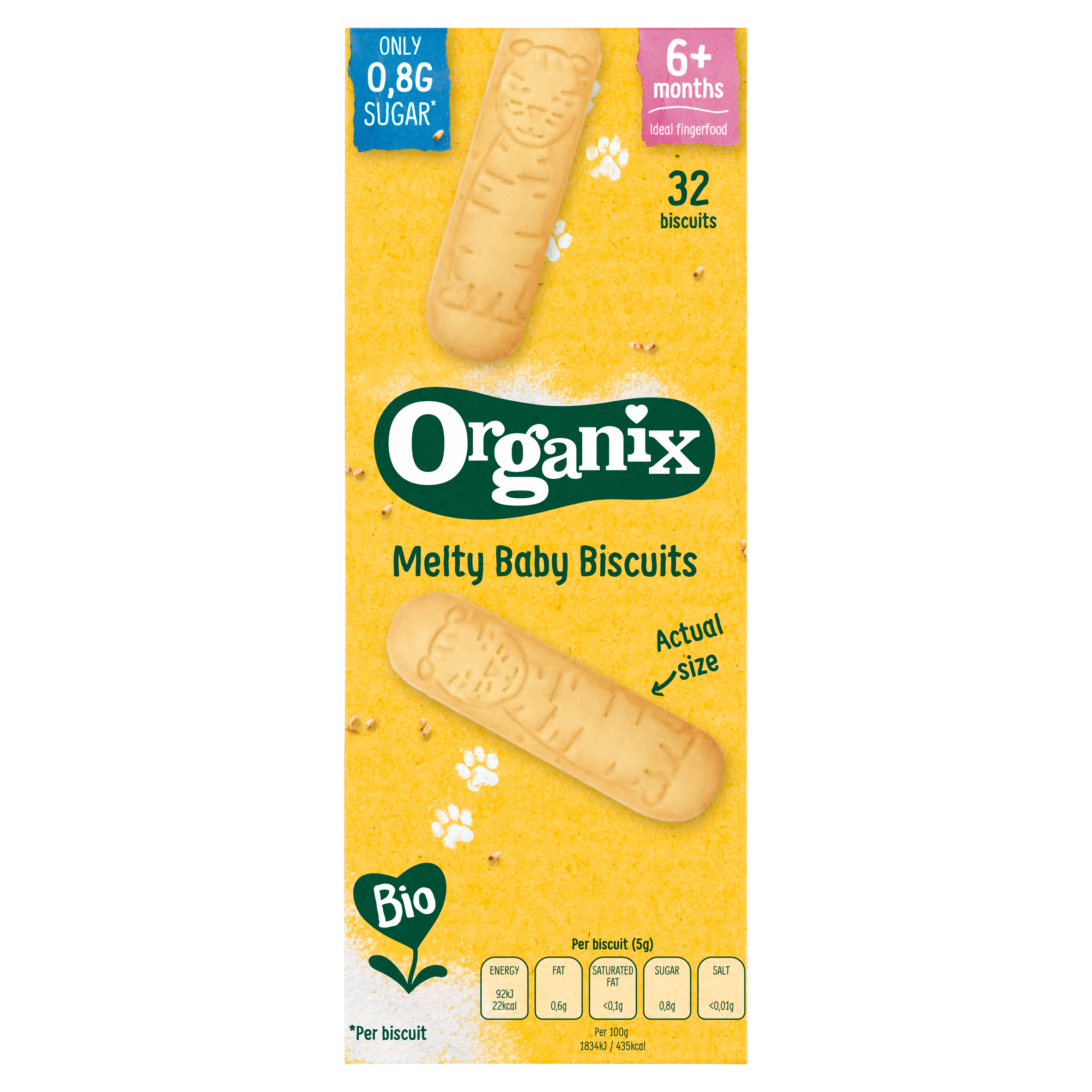 Organix Baby biscuits BIO 6+ Per Doos 160 g