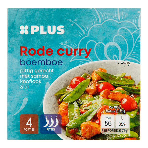 PLUS Boemboe rode curry Per Kuipje 95 g
