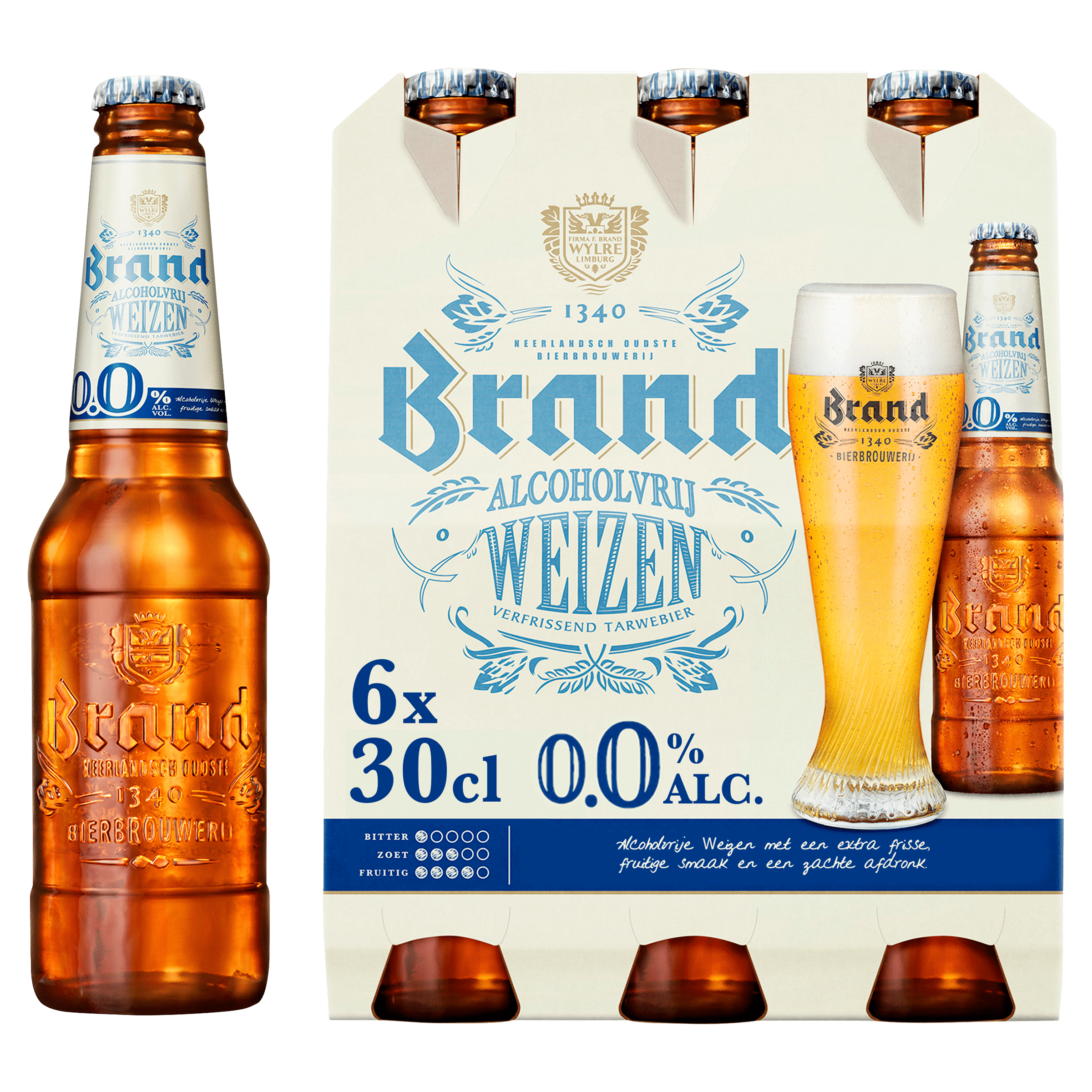 Brand Weizen 0.0 bier fles Per Set 1800 ml