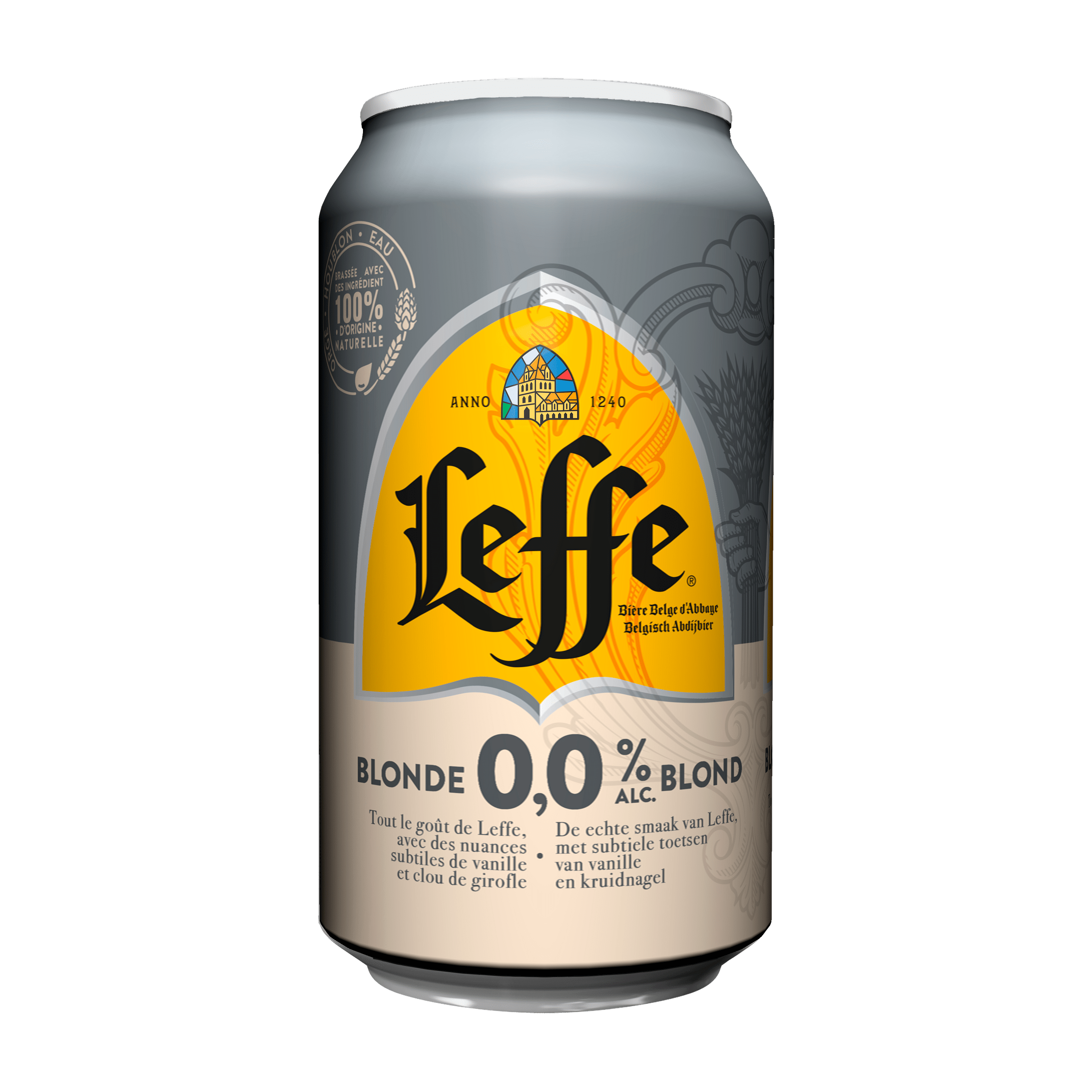 Leffe Blond Belgisch abdijbier 0.0% Per Blik 330 ml
