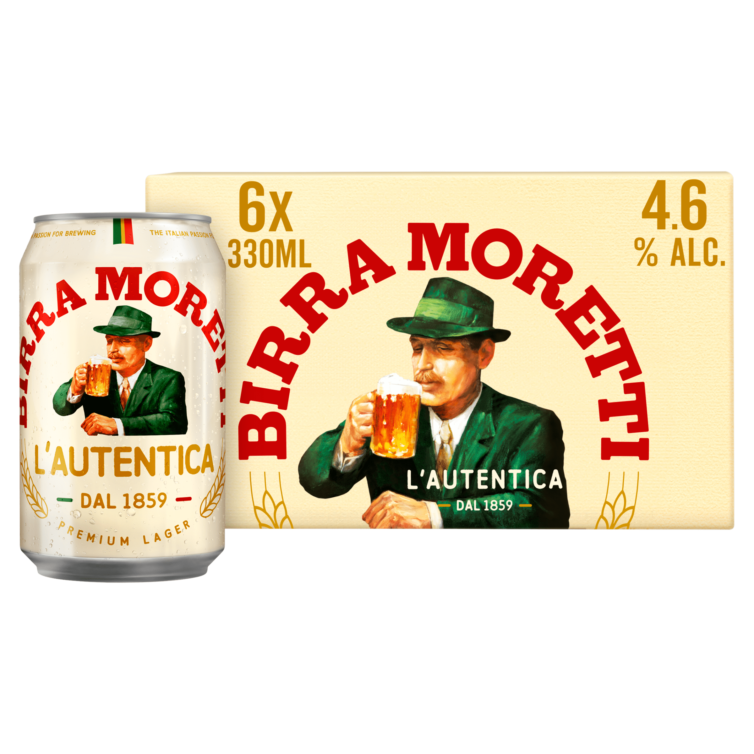 Birra Moretti L'Autentica bier blik Per Set 1980 ml - PLUS