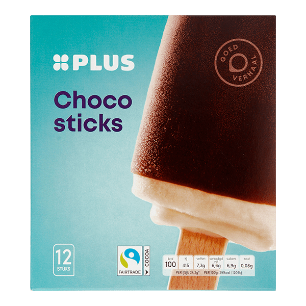 PLUS Chocosticks Per Doos 12 st
