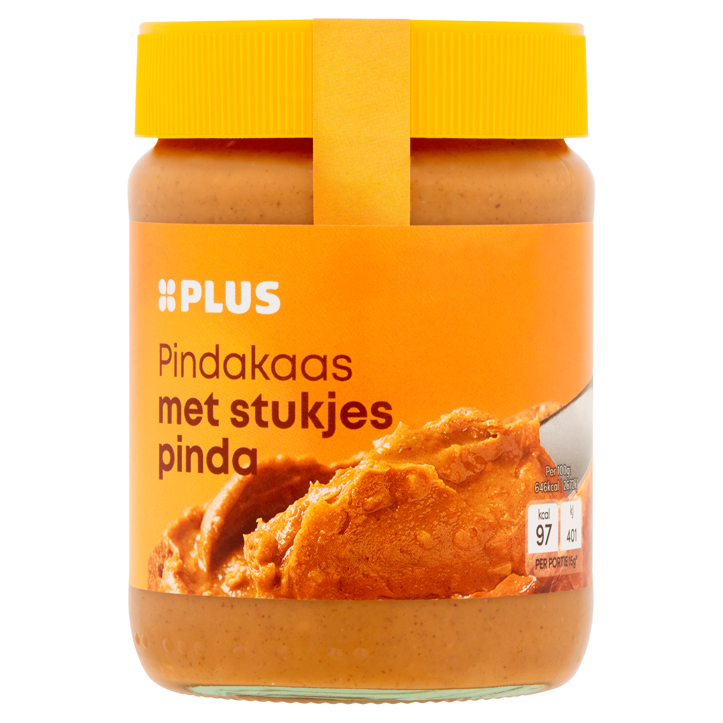 PLUS Pindakaas met stukjes pinda Per Pot 350 g