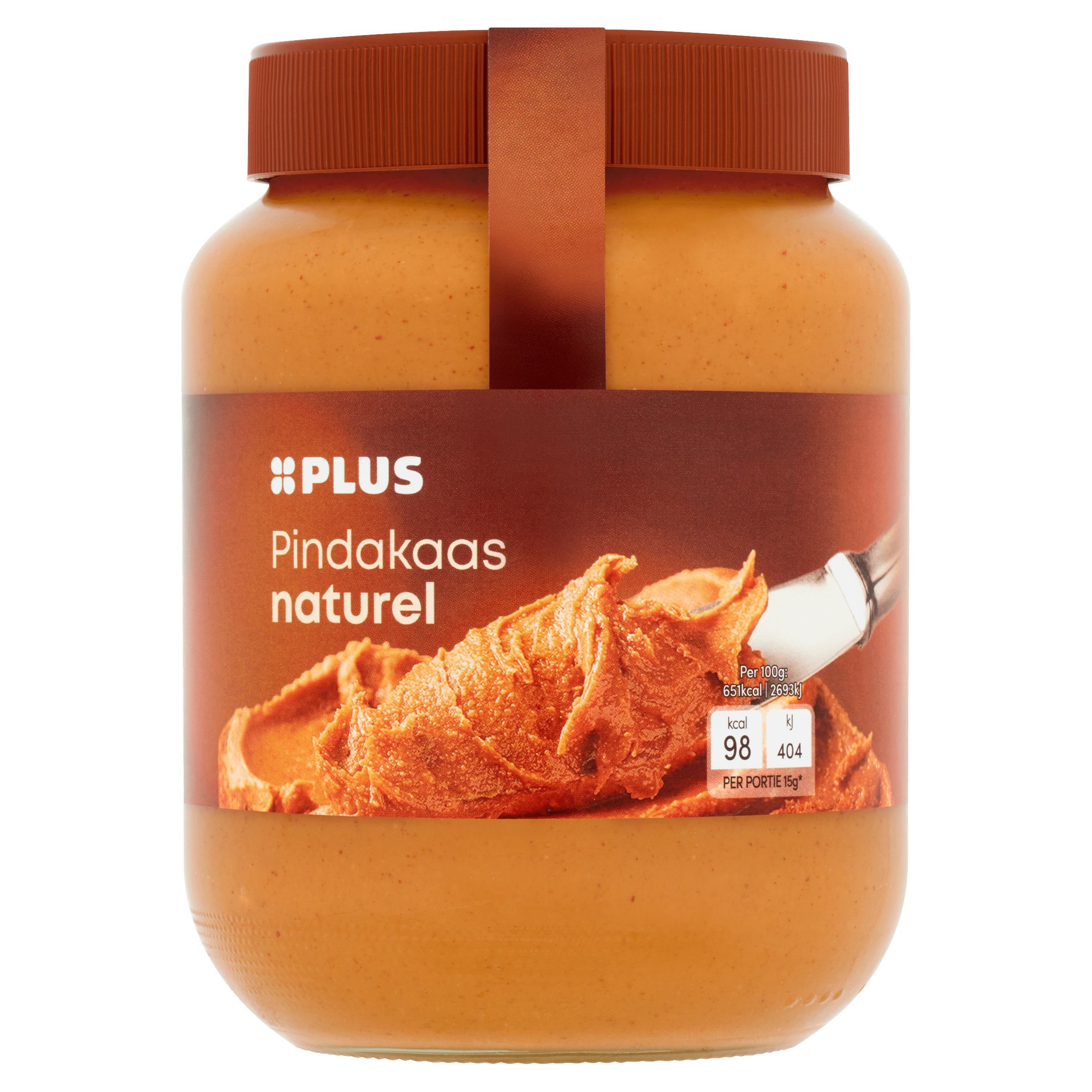 PLUS Pindakaas naturel Per Pot 850 g