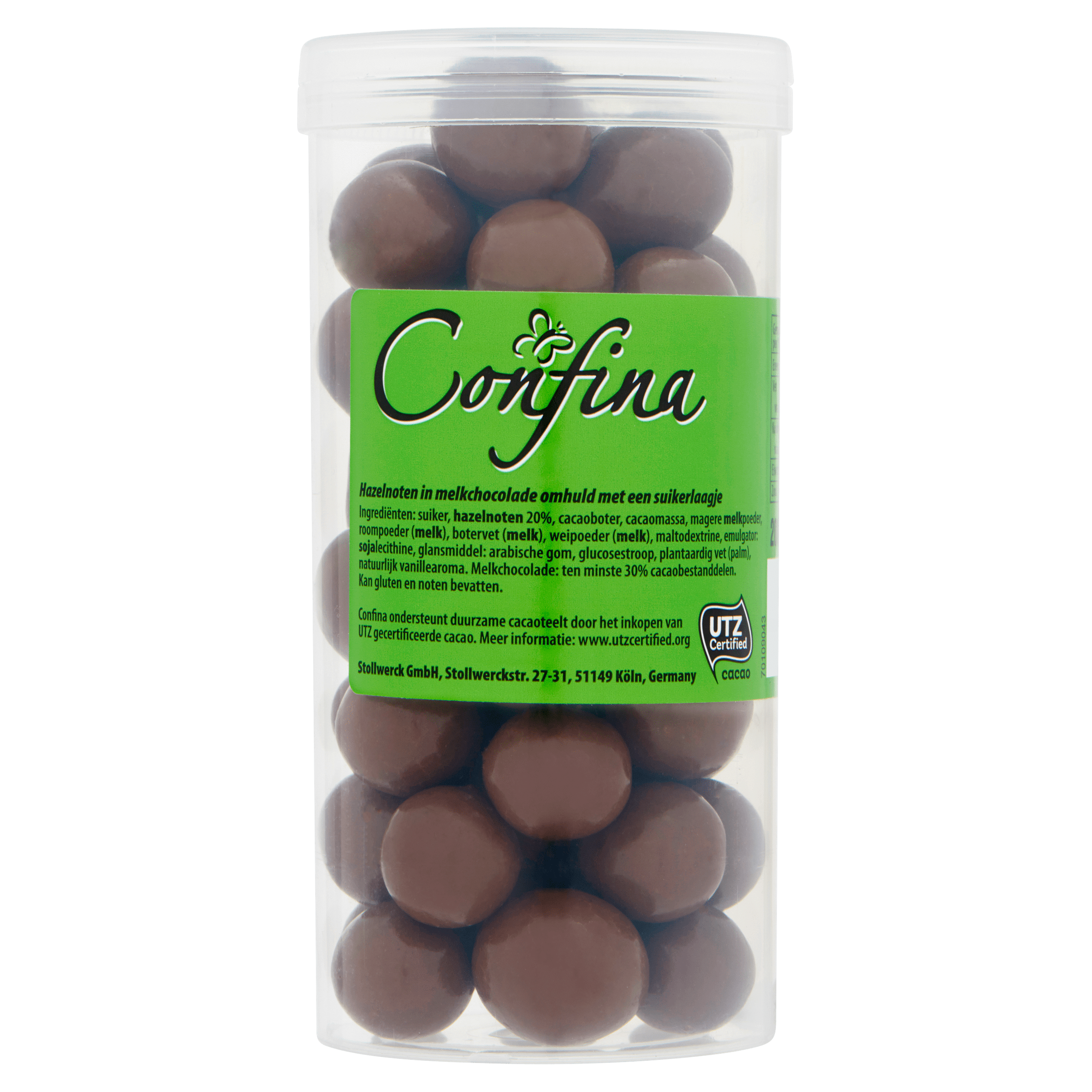 Confina Gechocolateerde hazelnoten Per Koker 200 g - PLUS