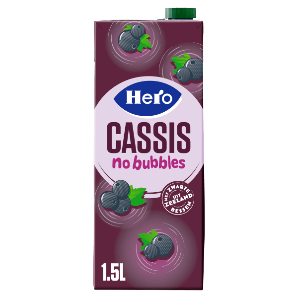 Hero Cassis no bubbles Per Pak 150 cl