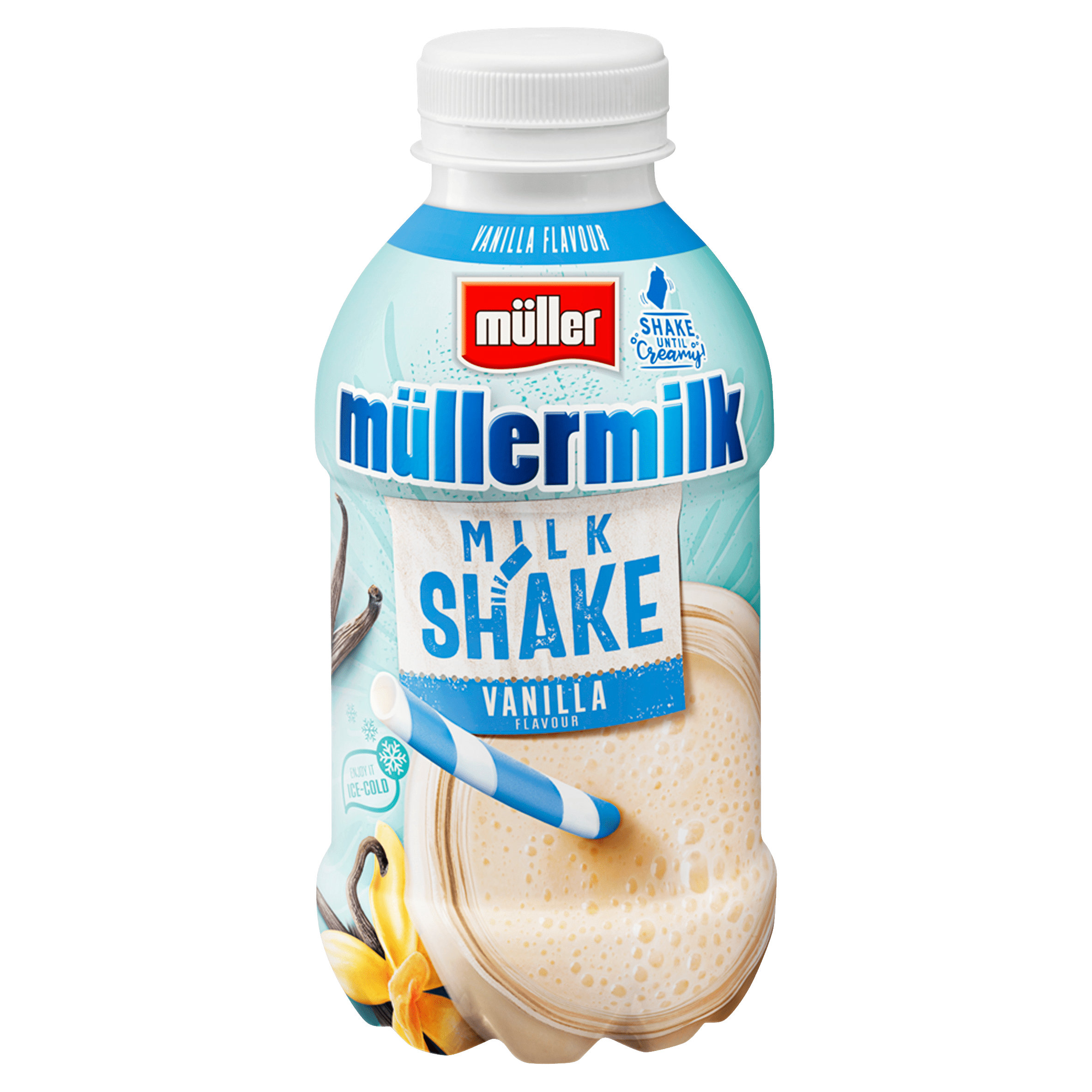 Müllermilk Milk shake vanille Per Fles 381 ml
